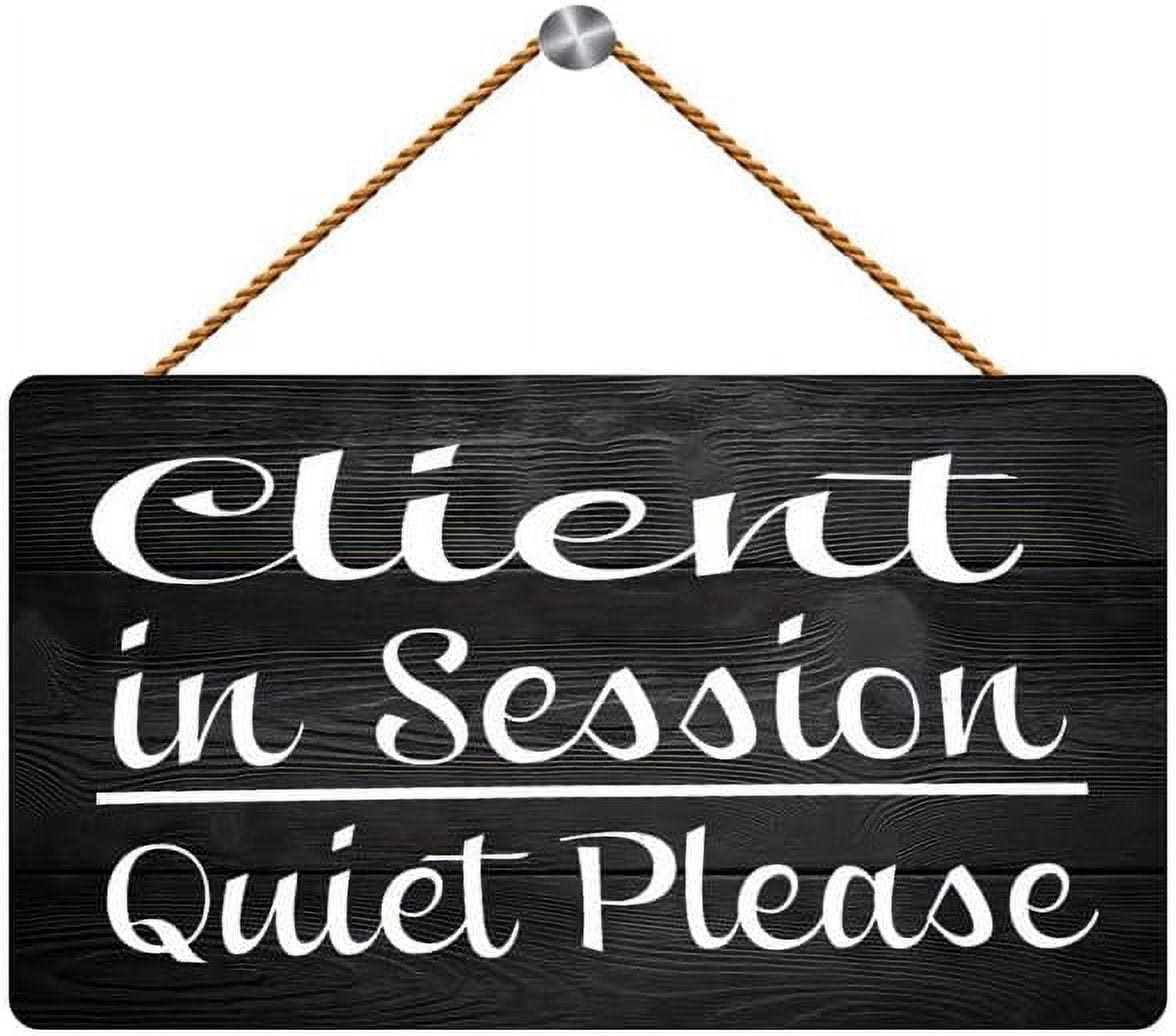 Wood Sign 6x12 Inch Wood Family Signs Wall Decor Client In Session ...