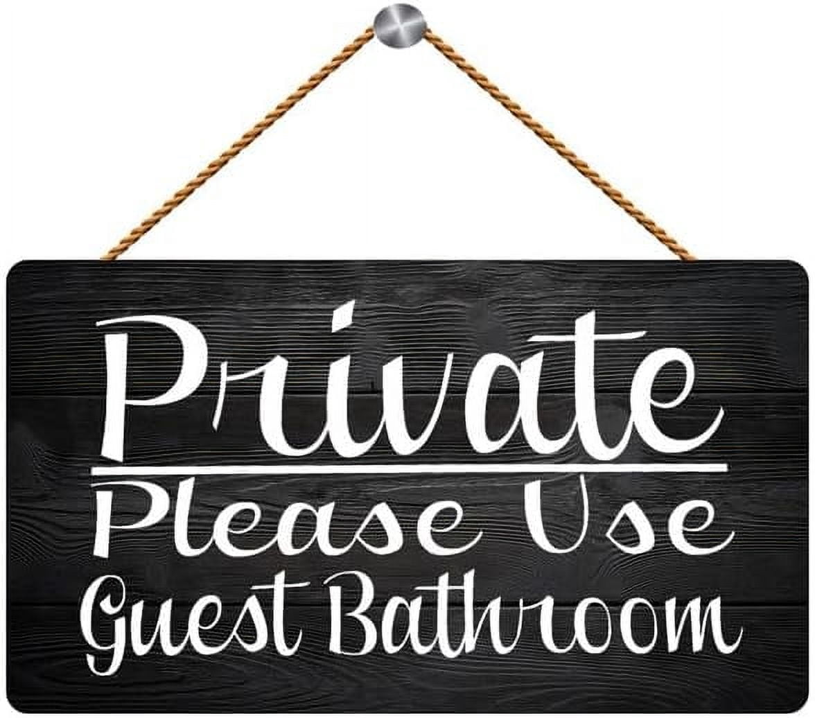 Wood Sign 6x12 Inch Wood Family Signs Wall Decor Private Please Use ...