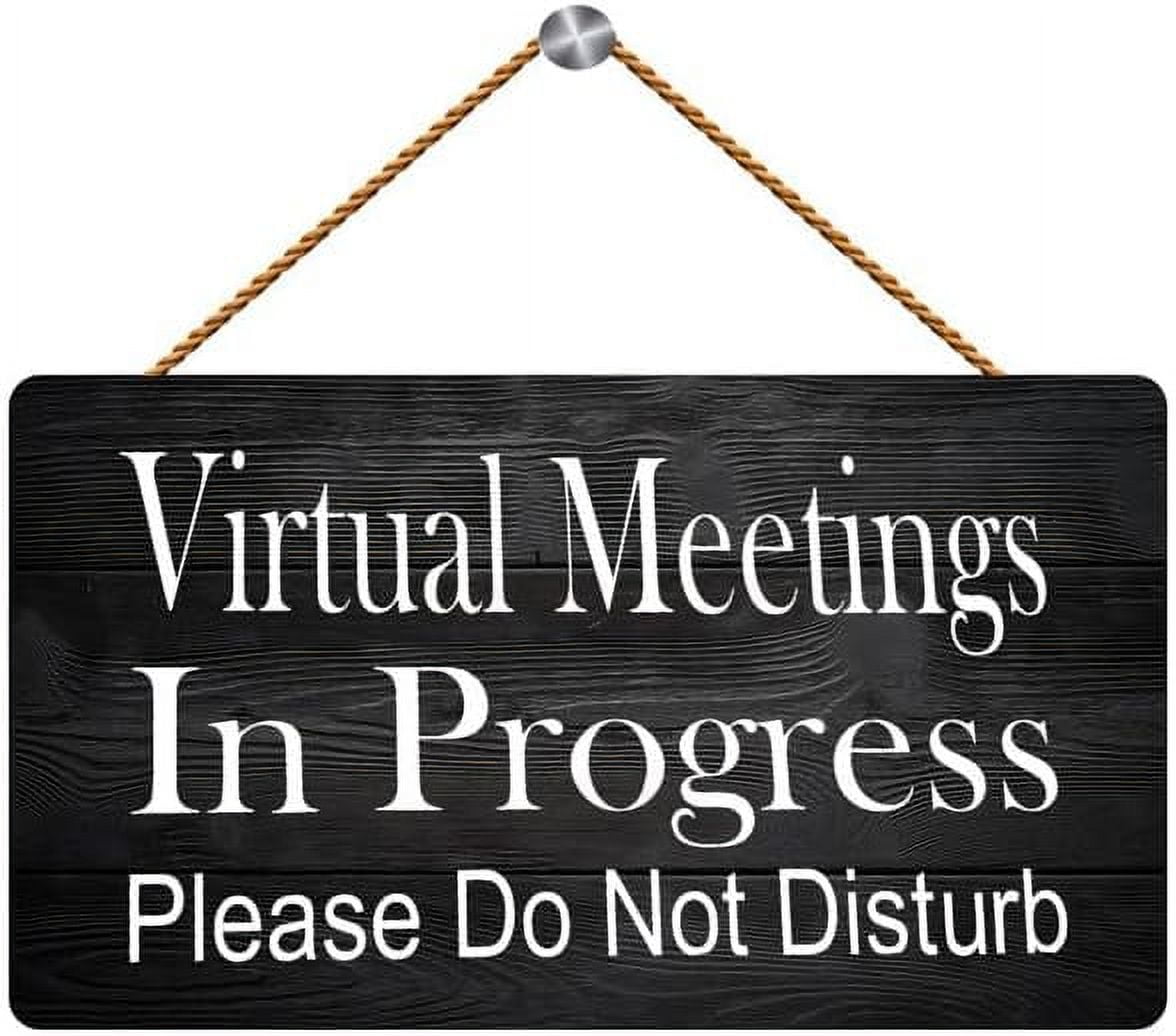 Wood Sign 6x12 Inch Wood Family Signs Wall Decor Virtual Meetings In ...