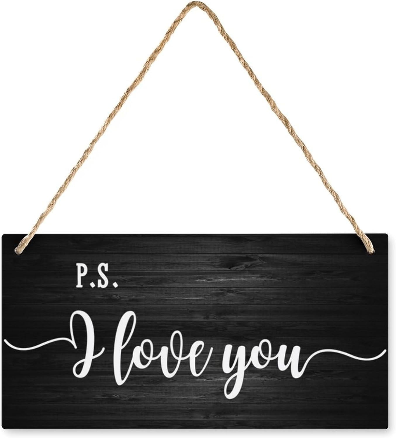 Wood Sign 6x12 Inch Wood Hanging Decor Sign P.S. I Love You ...