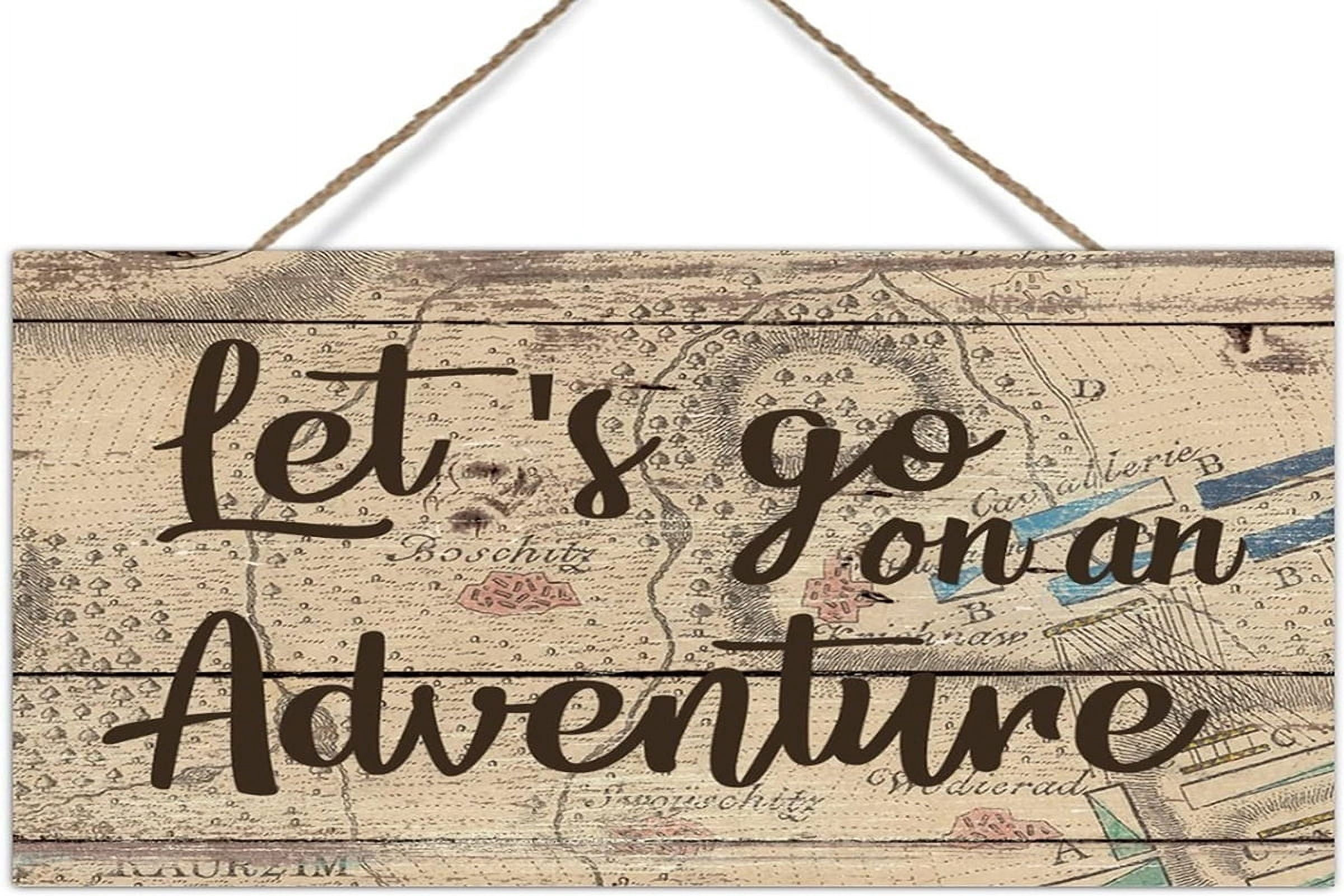 Wood Sign 6x12 Inch Wood Sign Antique Asia Map Travel Adventure Hanging ...