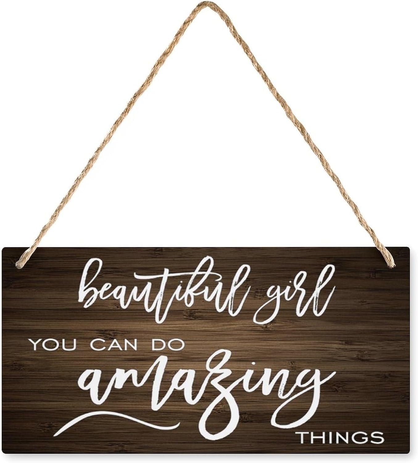 Wood Sign 6x12 Inch Wood Sign Beautiful Girl You Can Do Amazing Things ...