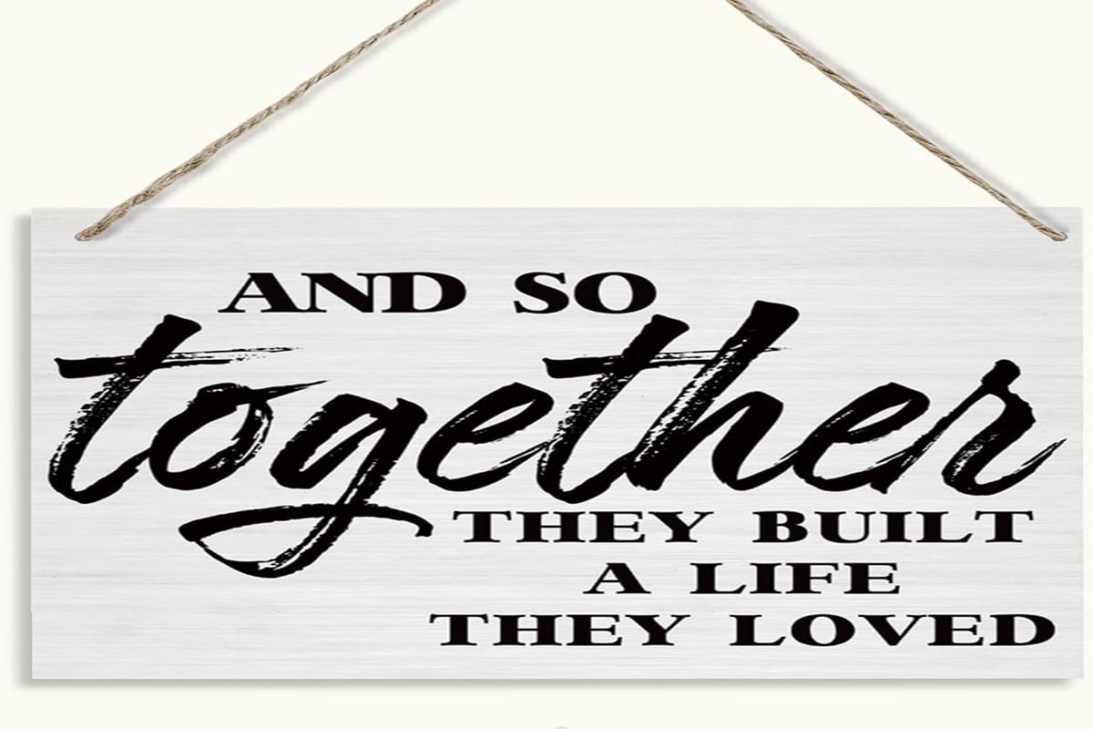 Wood Sign 6x12 Inch Wood Sign Modern Home Decoration Hanging Wooden ...