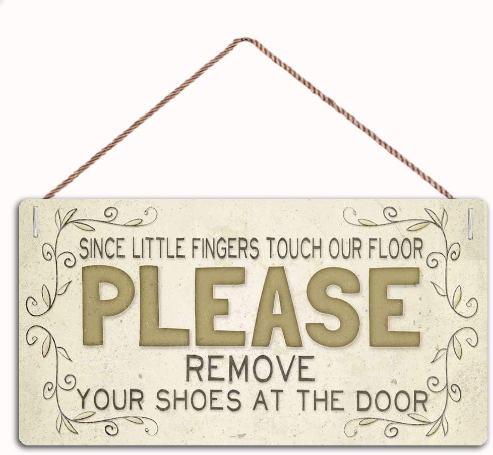 Wood Sign 6x12 Inch Wood Sign Remove Your Shoes Decor Door Cute Country ...