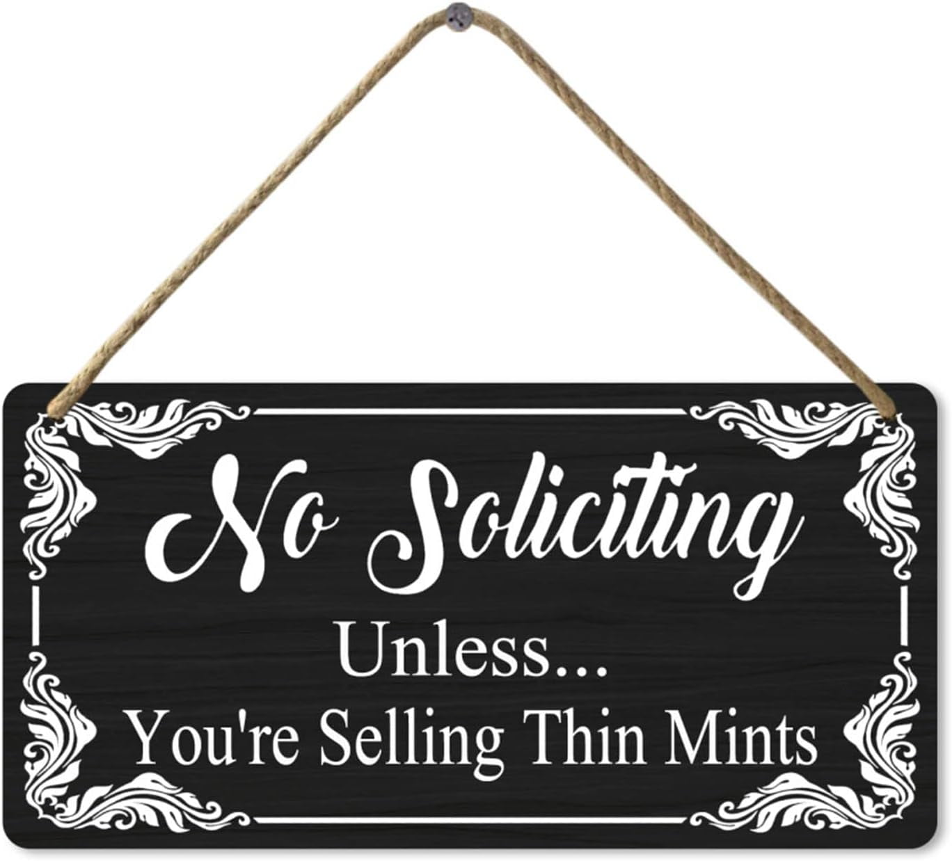 Wood Sign 6x12 Inch Wood Sign No Soliciting Unless You‘Re Selling Thin ...