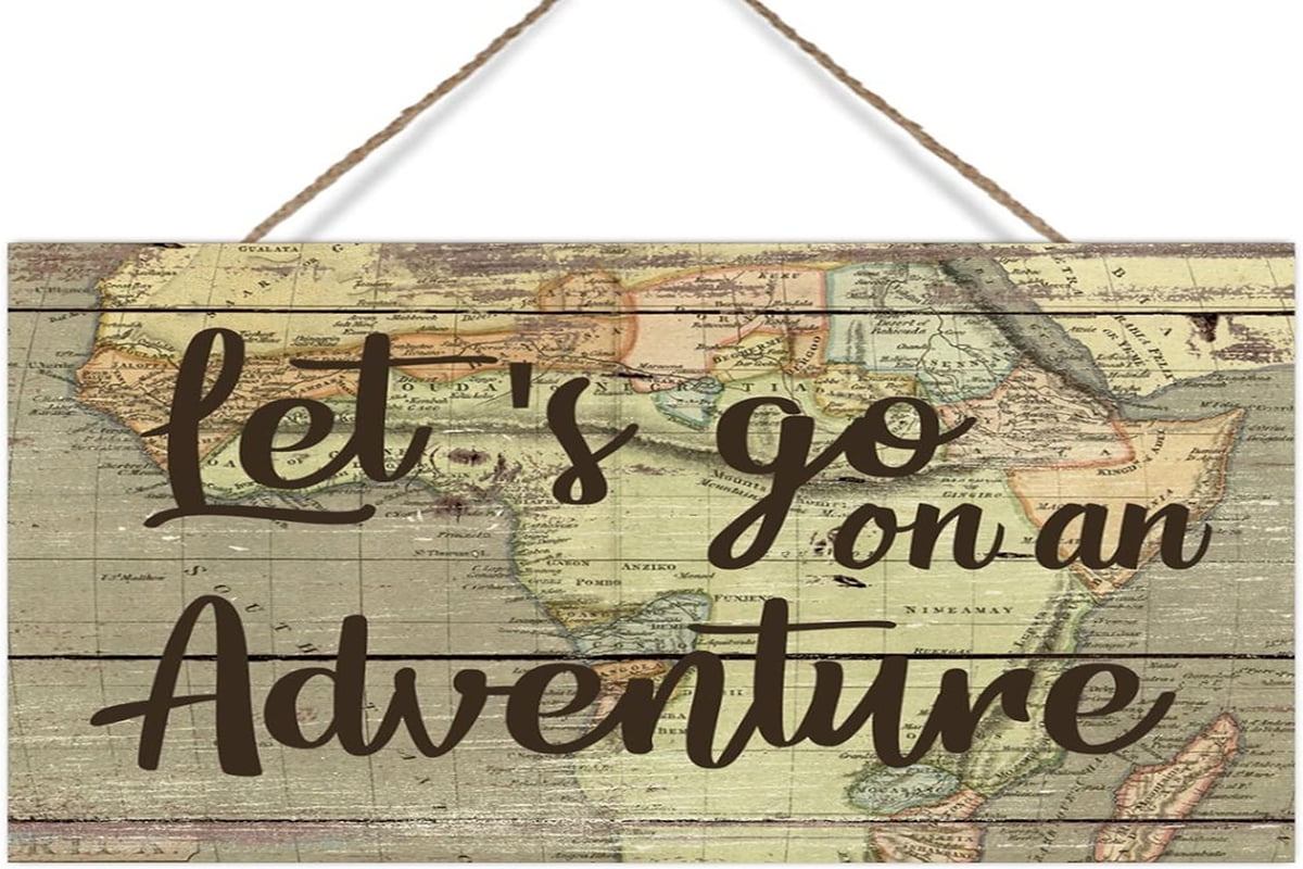 Wood Sign 6x12 Inch Wood Sign Watercolor Double Hemisphere Map Hanging ...