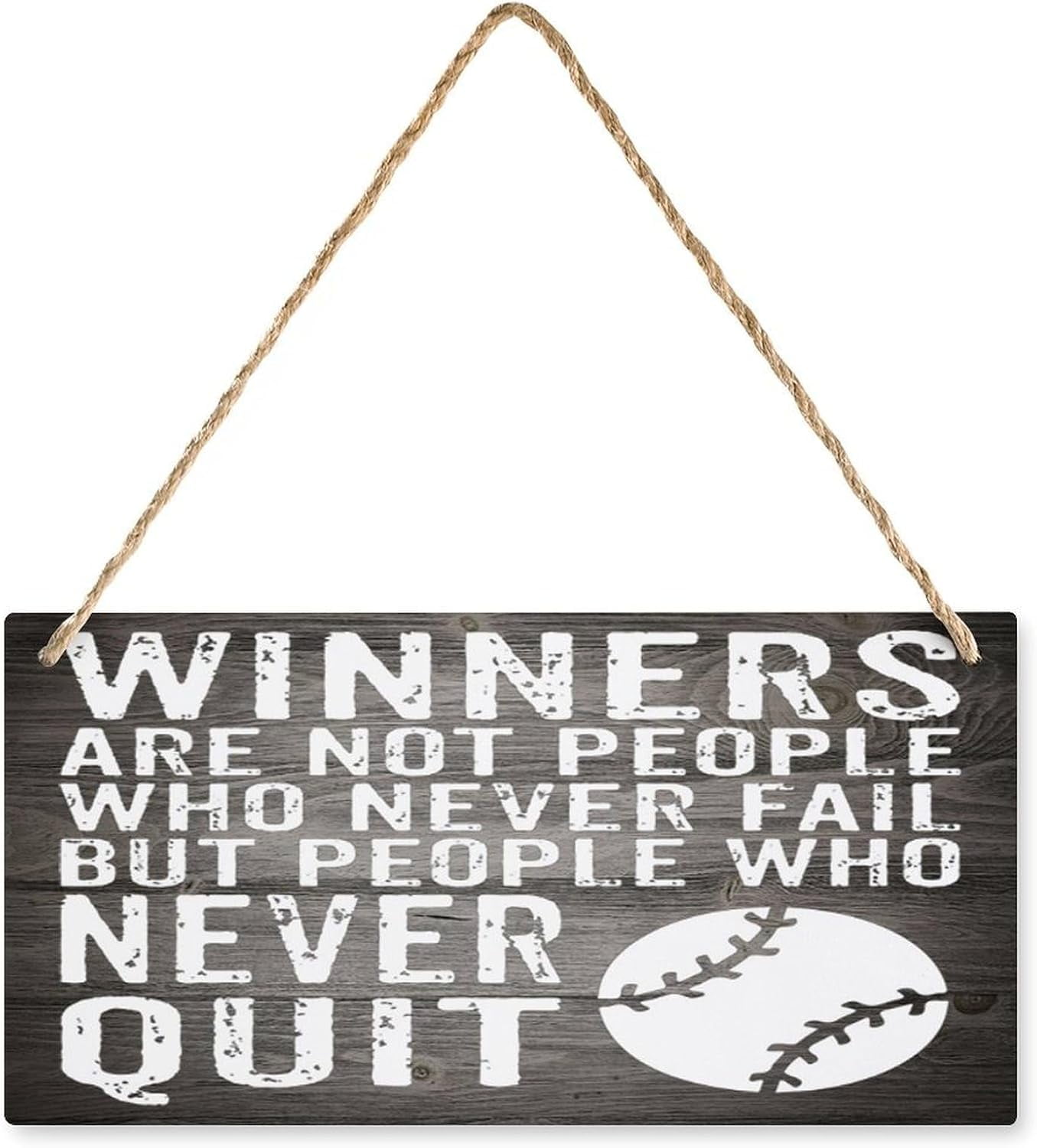 Wood Sign 6x12 Inch Wooden Hanging Sign Plaque Winners Are Not People ...