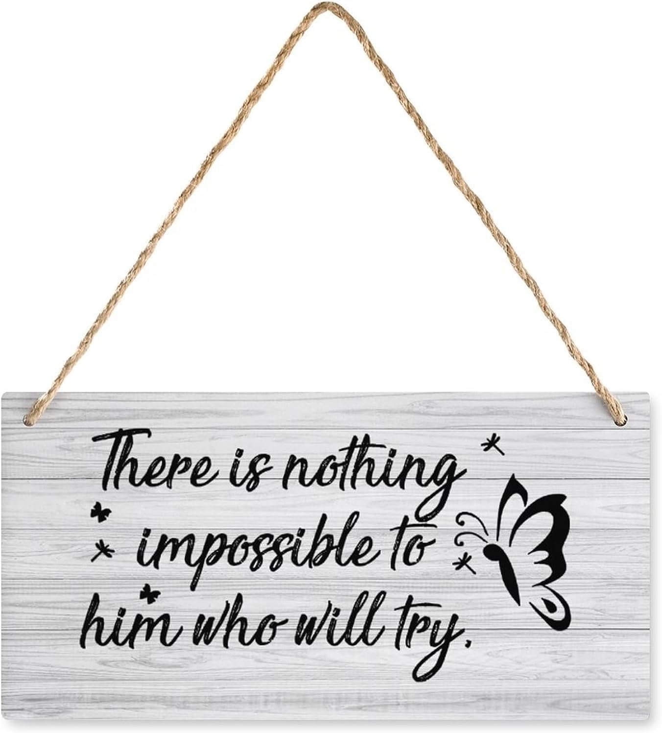 Wood Sign 6x12 Inch Wooden Hanging Sign Wood Wall Decor There Is ...