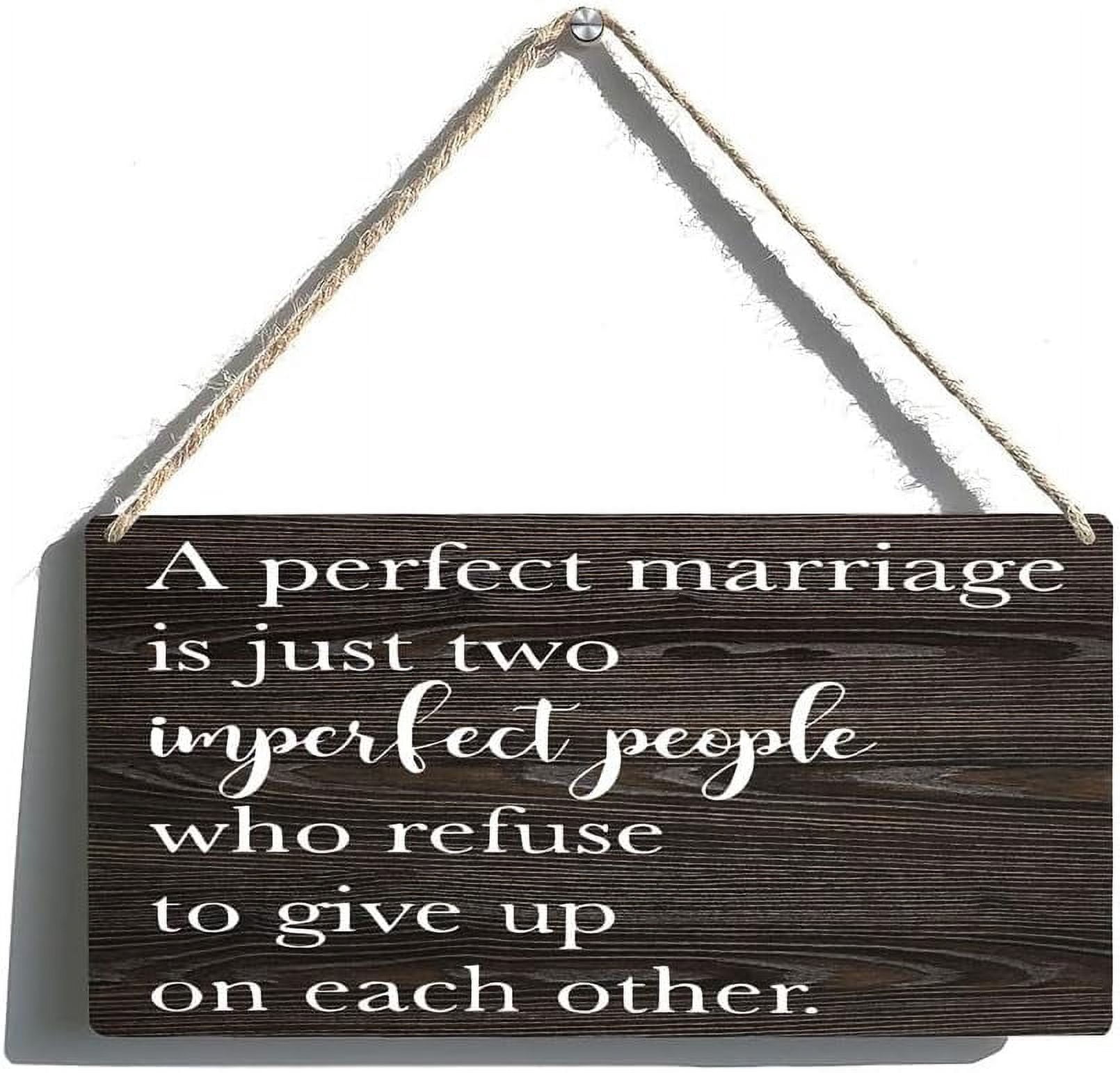 Wood Sign 6x12 Inch Wooden Signs Room Decorations A Perfect Marriage ...