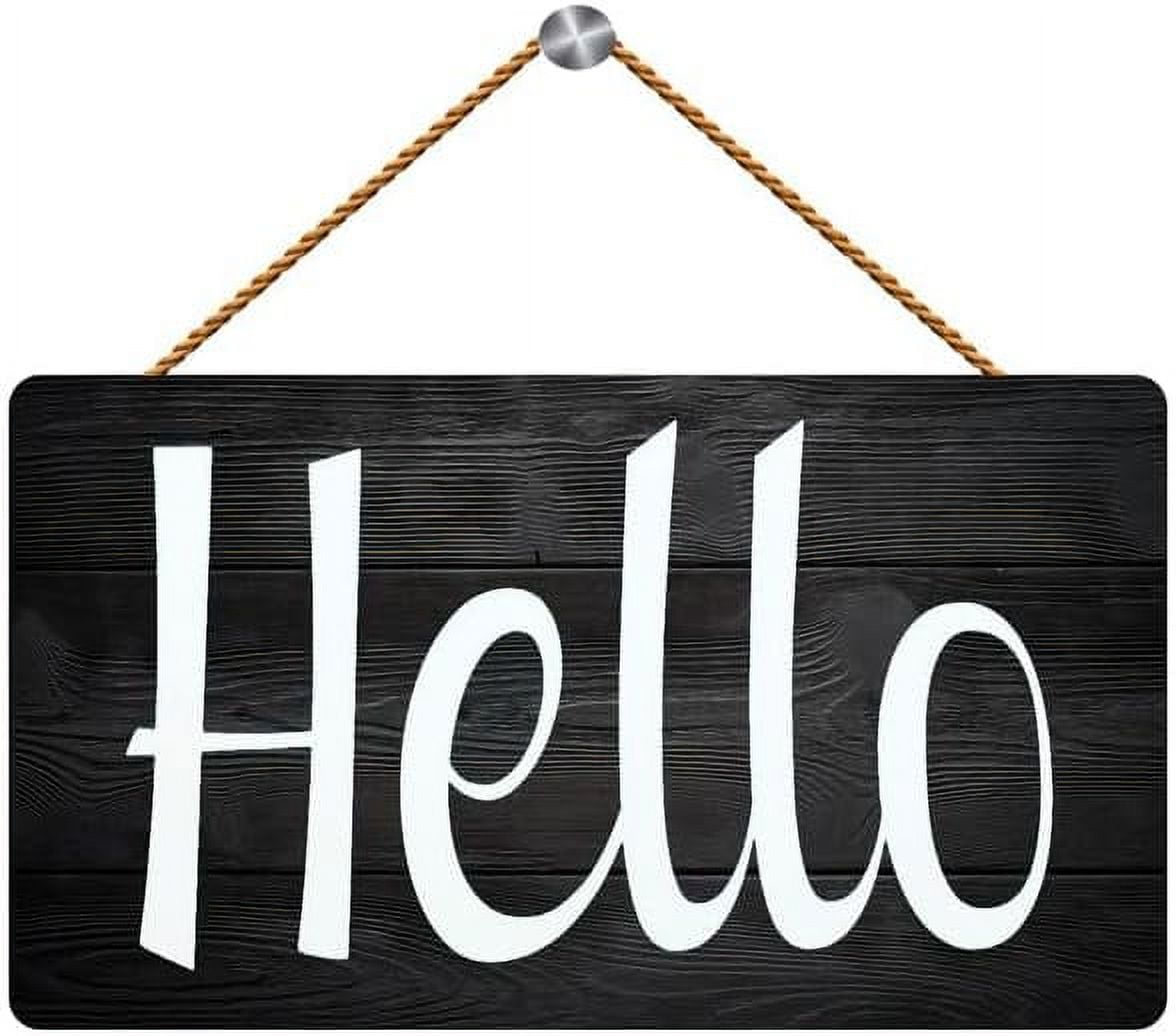 Wood Sign 6x12 Inch Wooden For Wall Decor Hello Wood Sign Welcome Home ...