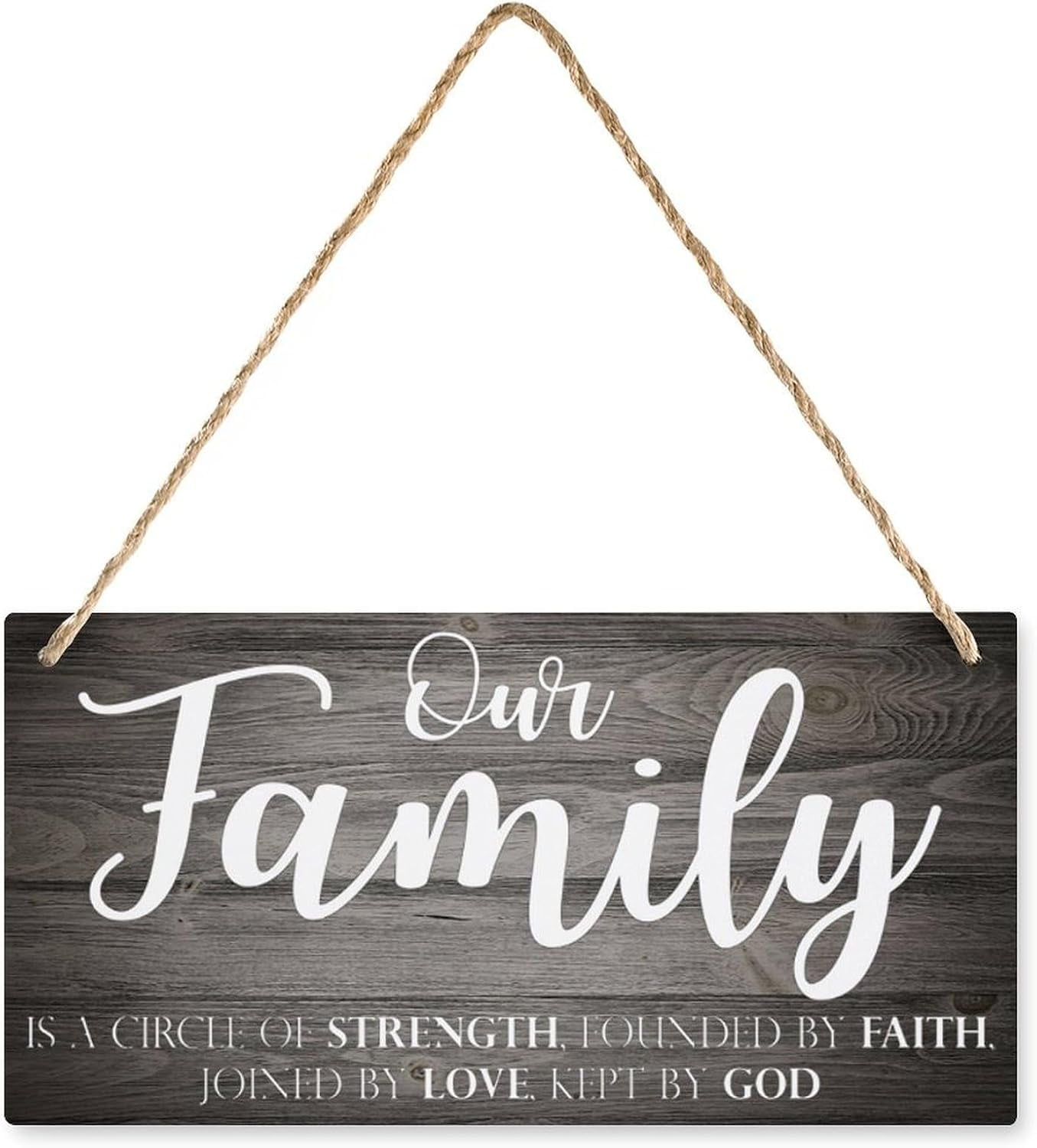 Wood Sign 6x12 Inch Wooden Wall Sign Our Family Is A Circle Of Strength ...