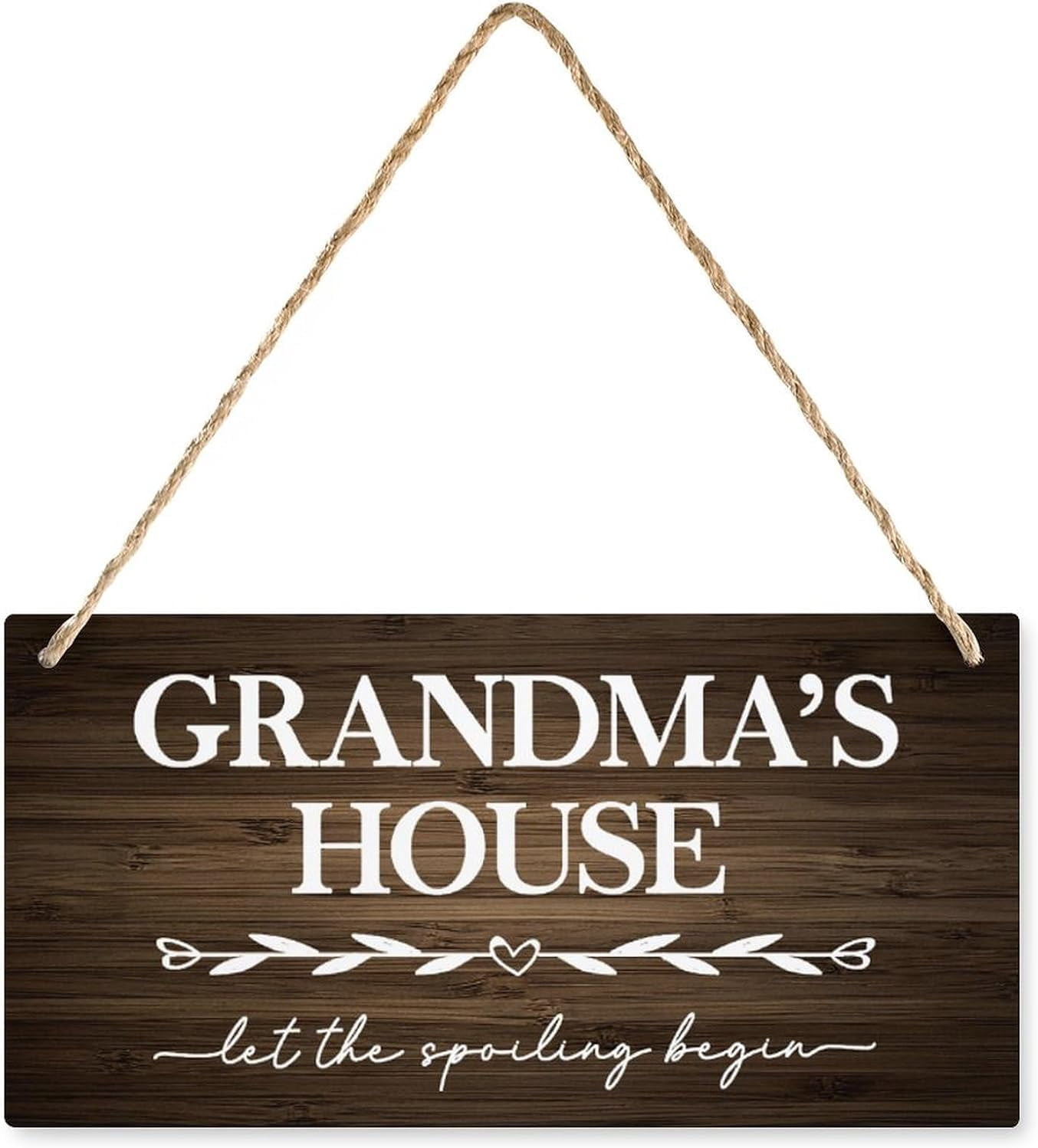 Wood Sign 6x12 Inch Wooden Wall Sign Grandma'S House Let The Spoiling ...
