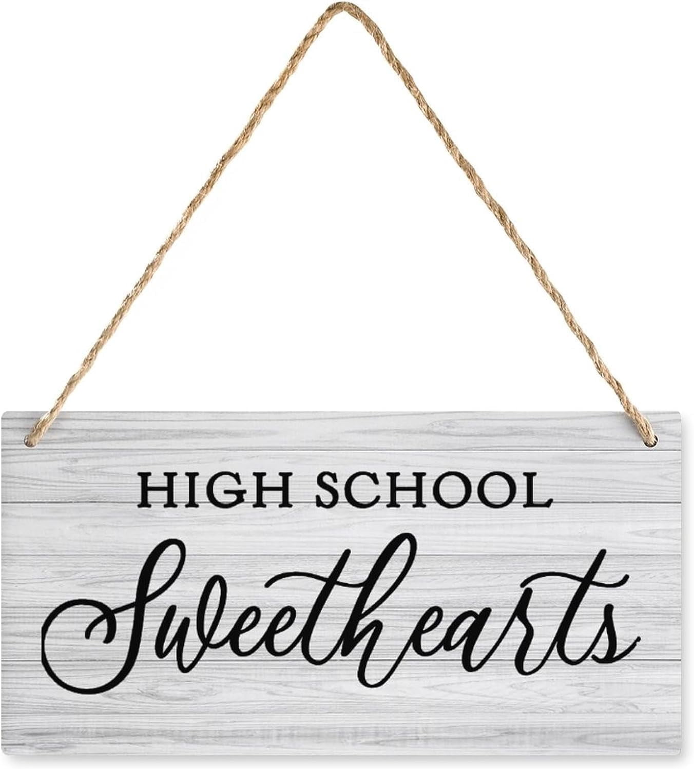 Wood Sign 6x12 Inch Wooden Wall Sign High School Sweethearts Farmhouse ...
