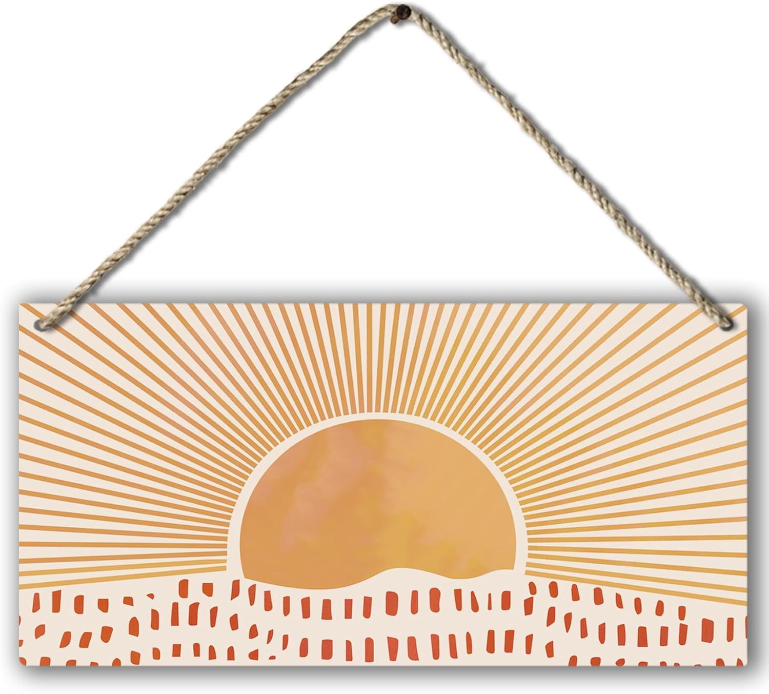 Wood Sign 5x10 Inch Abstract Boho Sun Sunrise Sunshine Sunray Wood ...