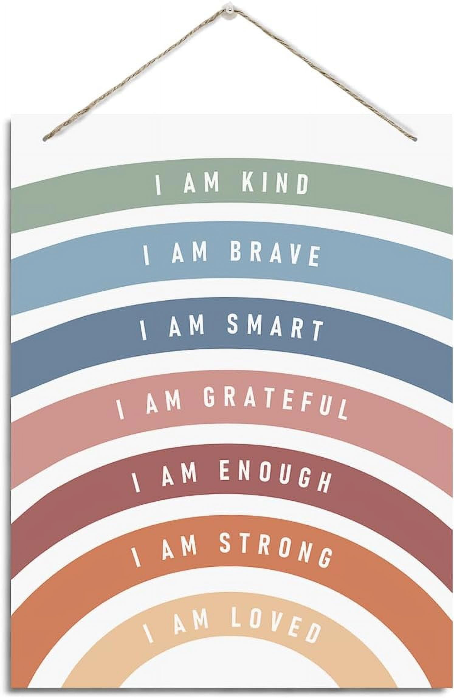 Wood Sign 8x10 Inch Affirmation Mental Sign Rustic Hanging Wood Plaque ...