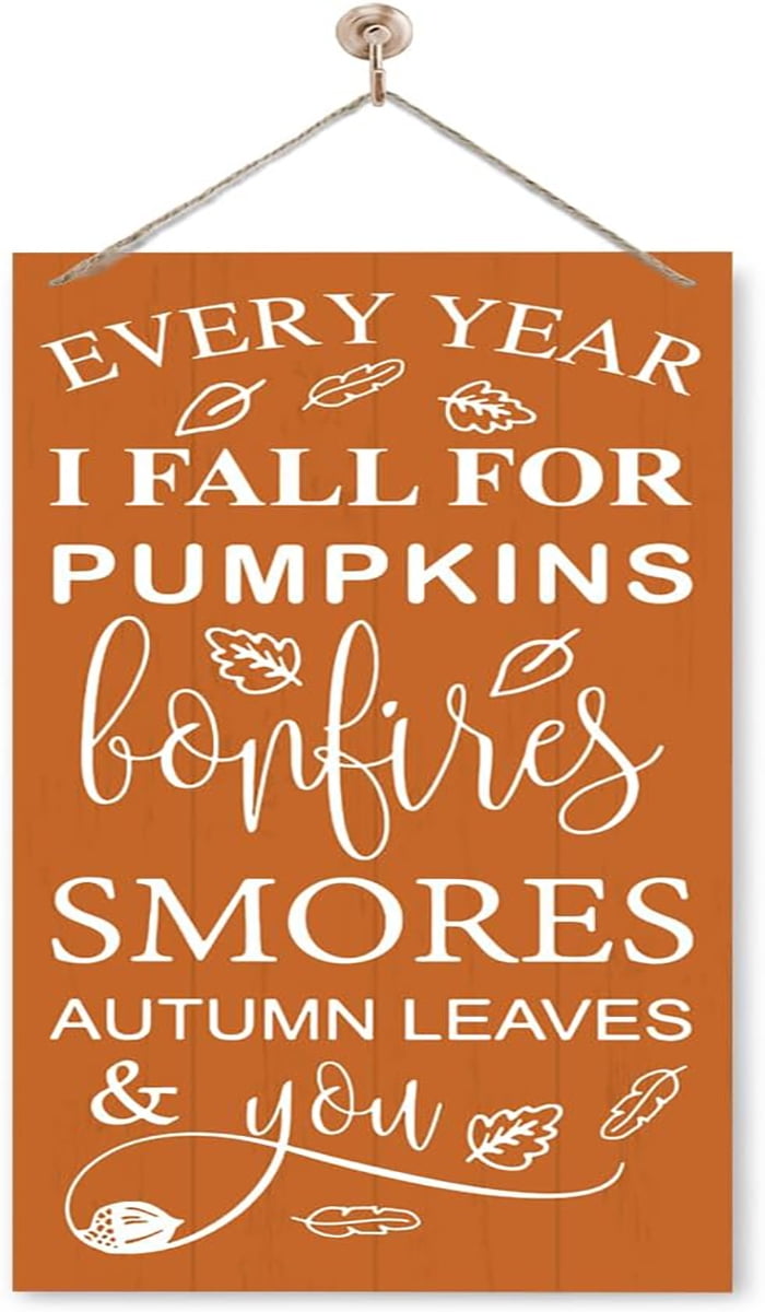 Wood Sign 8x10 Inch Autumn Decor Sign Decor Wooden Plaque Sign Vintage ...
