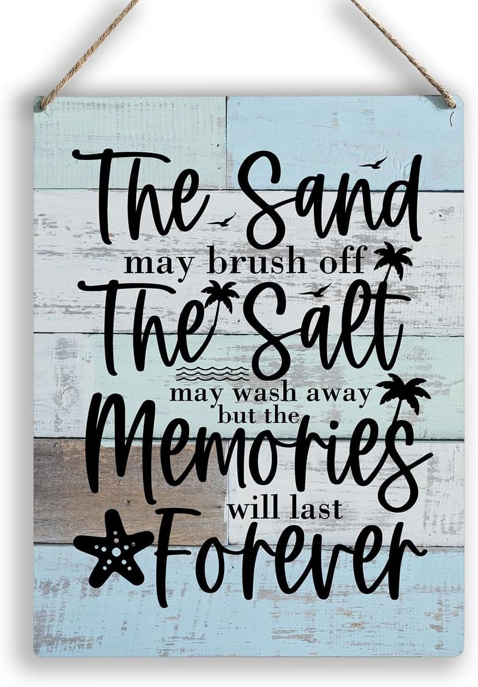 Wood Sign 8x10 Inch Beach Quote Wooden Rustic Signs Home Wall Decor ...