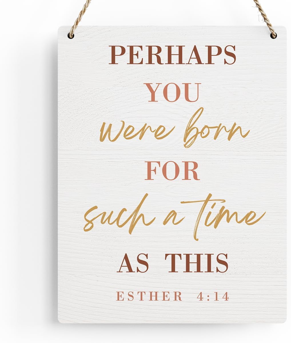 Wood Sign 8x10 Inch Bible Verses Esther 414 Wall Decor Scripture Wall ...