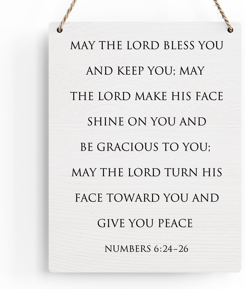 Wood Sign 8x10 Inch Bible Verses Numbers 624 26 Wooden Hanging Sign ...