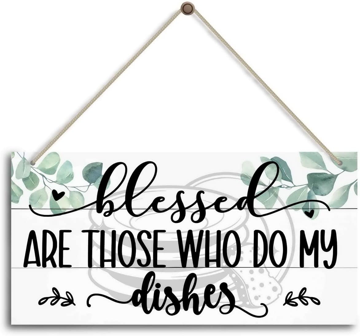 Wood Sign 5x10 Inch Blessed Are Those Who Do My Dishes Sign Funny ...
