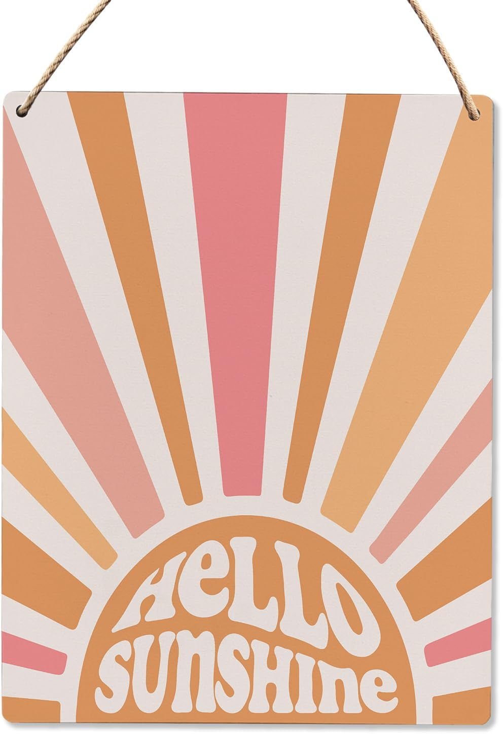 Wood Sign 8x10 Inch Boho Sun Wall Decor Boho Hello Sunshine Wood ...