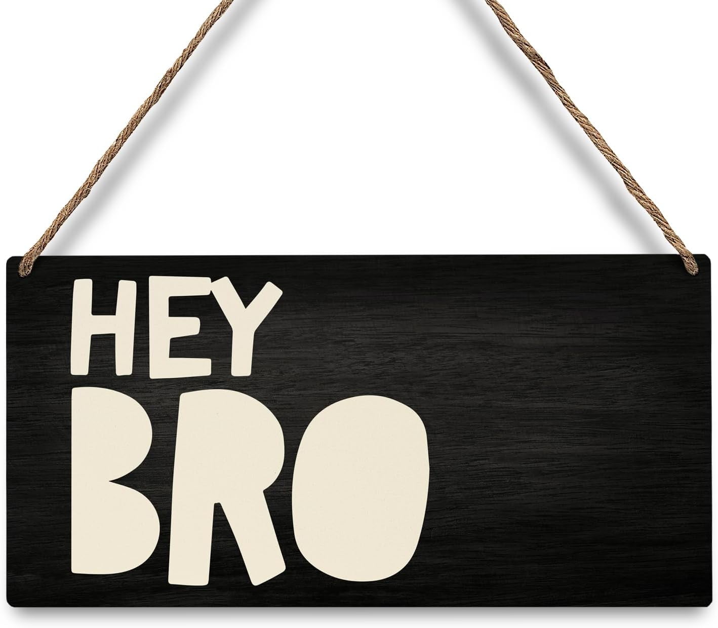 Wood Sign 5x10 Inch Boys Room Decor Wooden Hanging Plaque Hey Bro Wall ...