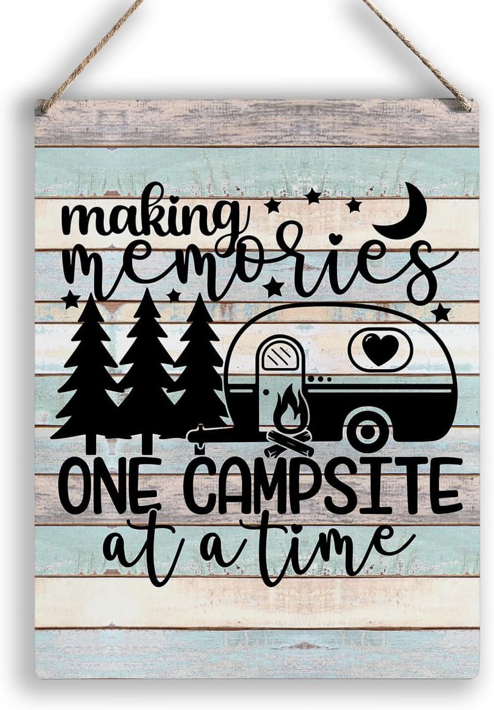 Wood Sign 8x10 Inch Camping Theme Wooden Rustic Signs Home Wall Decor ...