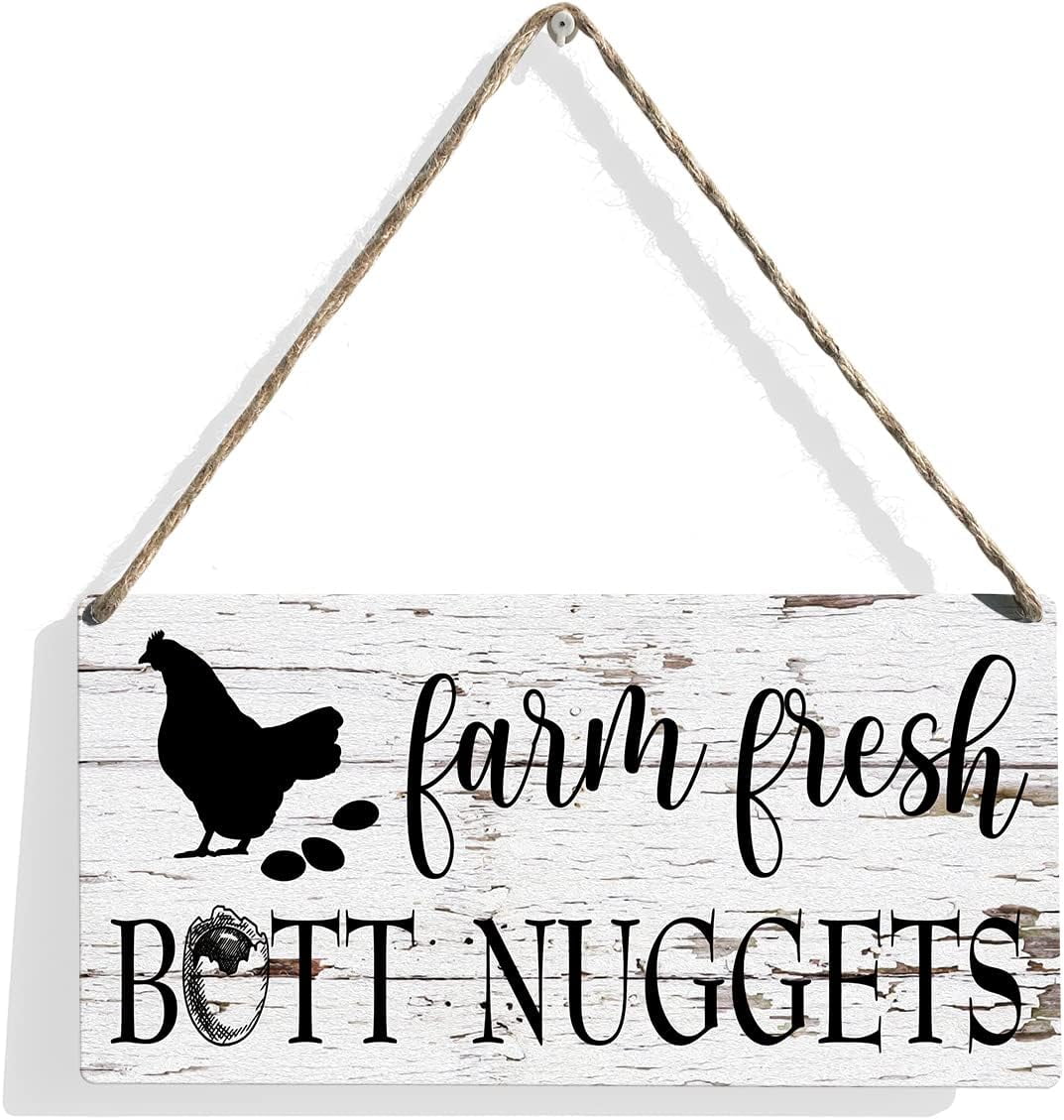 Wood Sign 5x10 Inch Chicken Wood Sign Farm Fresh Chicken Wooden Signs ...