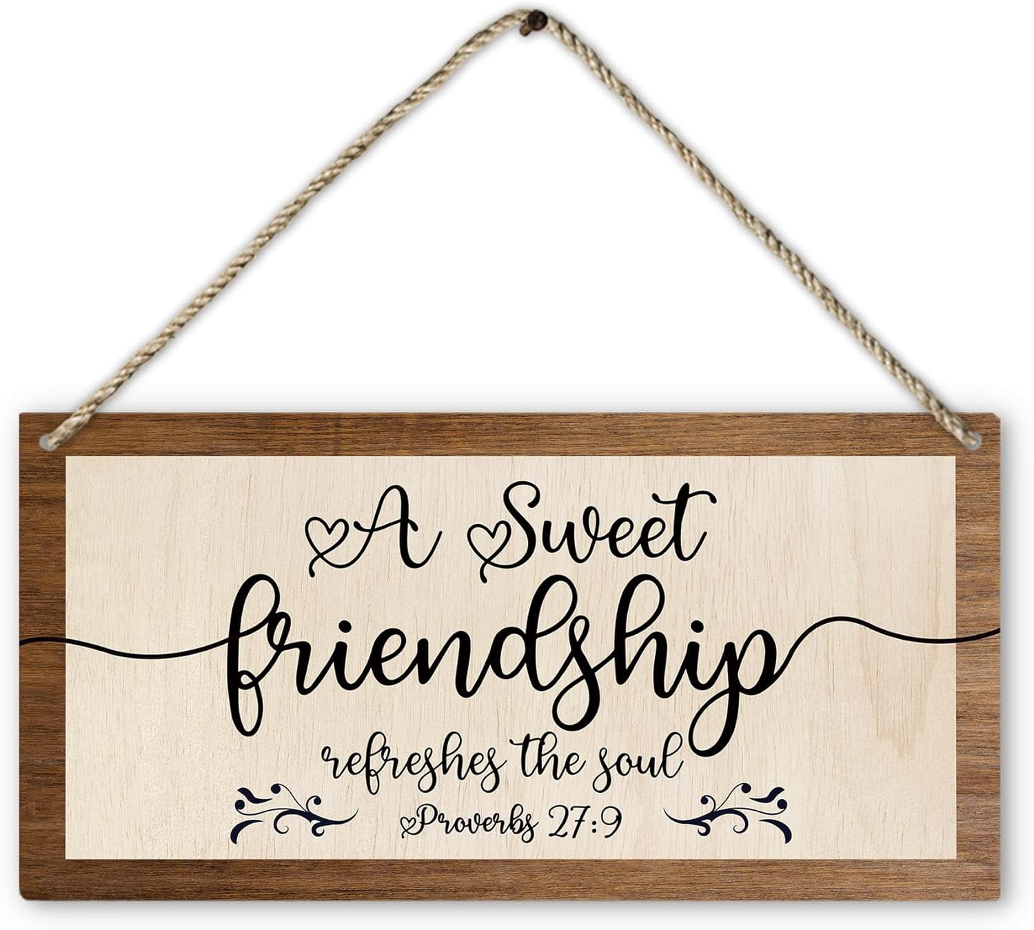 Wood Sign 5x10 Inch Christian Bible Verse Friendship Sign Christian ...