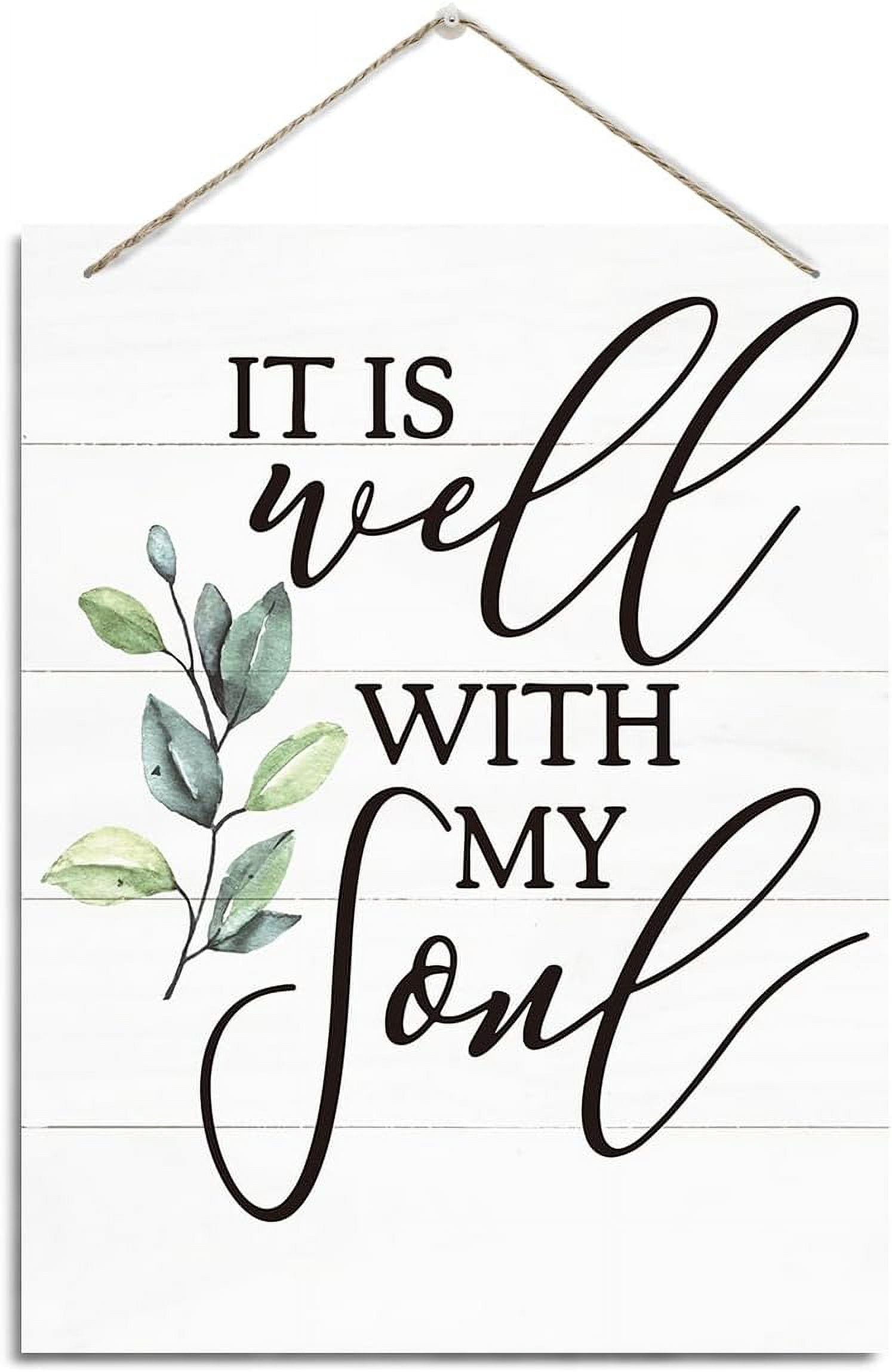 Wood Sign 8x10 Inch Christian Decor Rustic Hanging Wood Plaque Sign ...