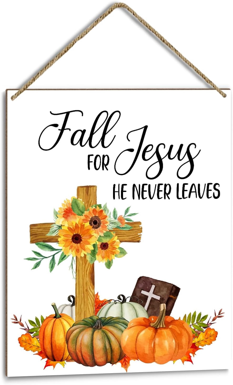 Wood Sign 8x10 Inch Christian Decorations Wall Wood Hanging Plaque ...