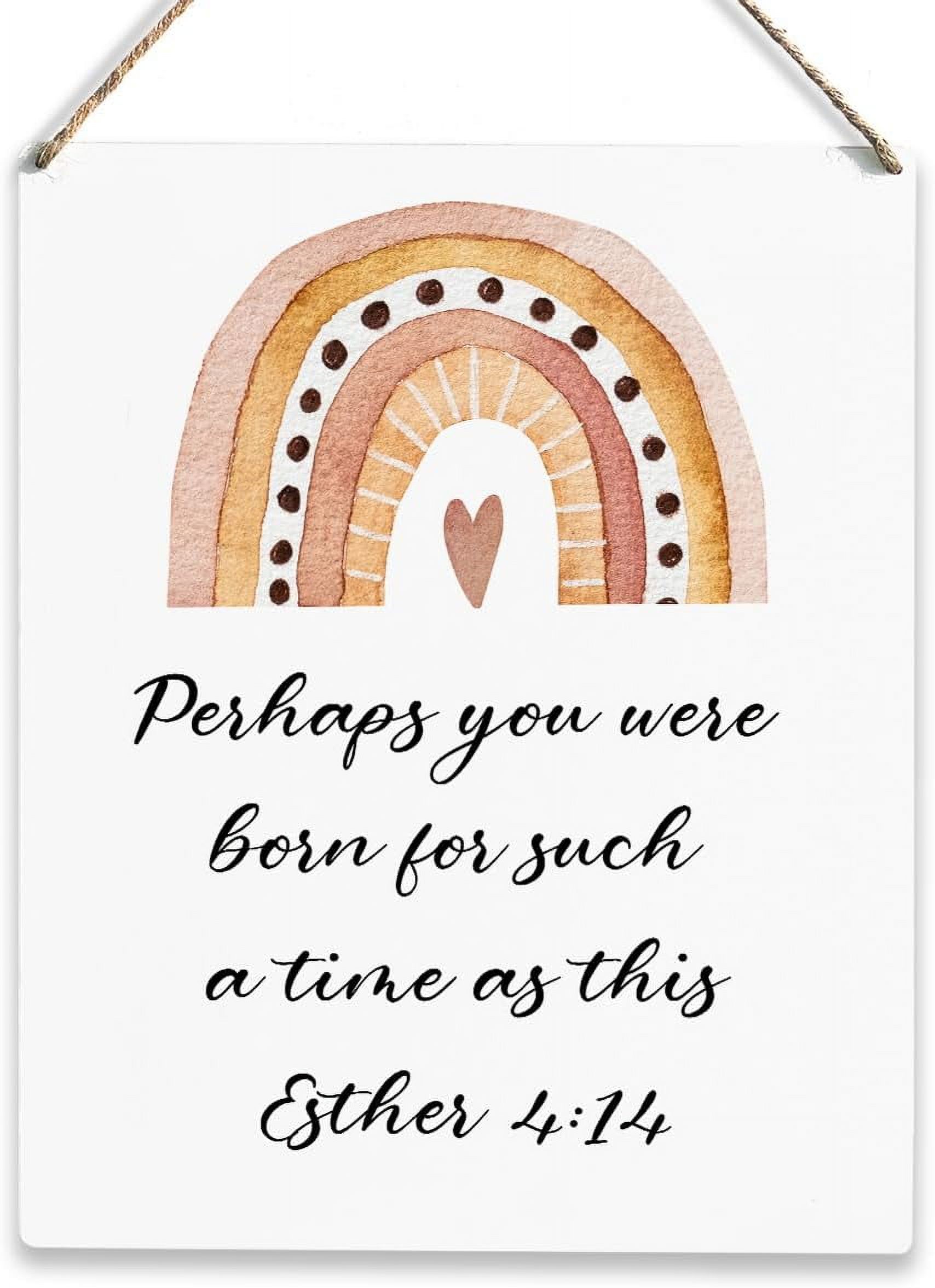 Wood Sign 8x10 Inch Christian Inspirational Quotes Rainbow Wall Art ...