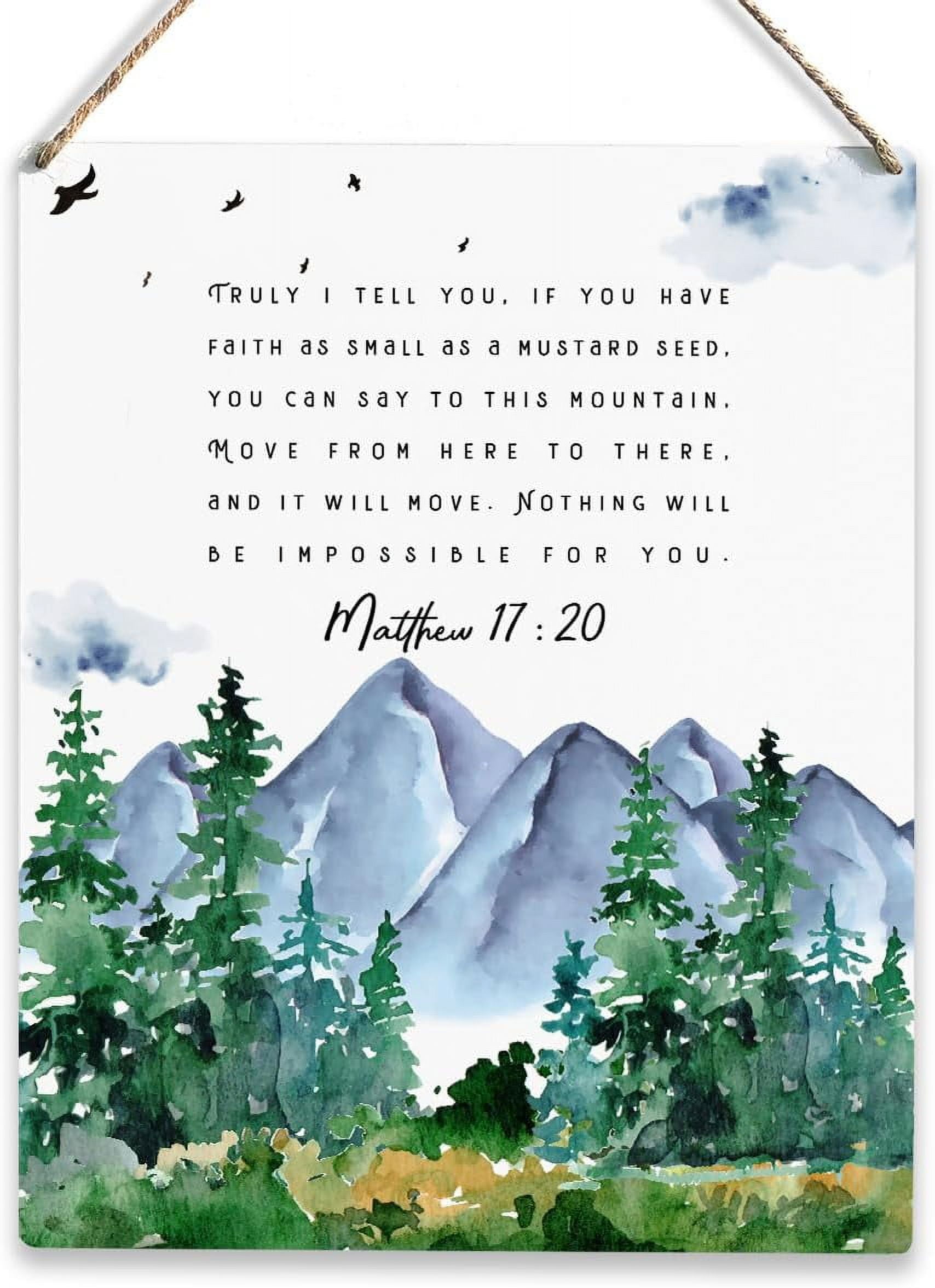 Wood Sign 8x10 Inch Christian Quotes Wall Art Encouraging Rustic ...