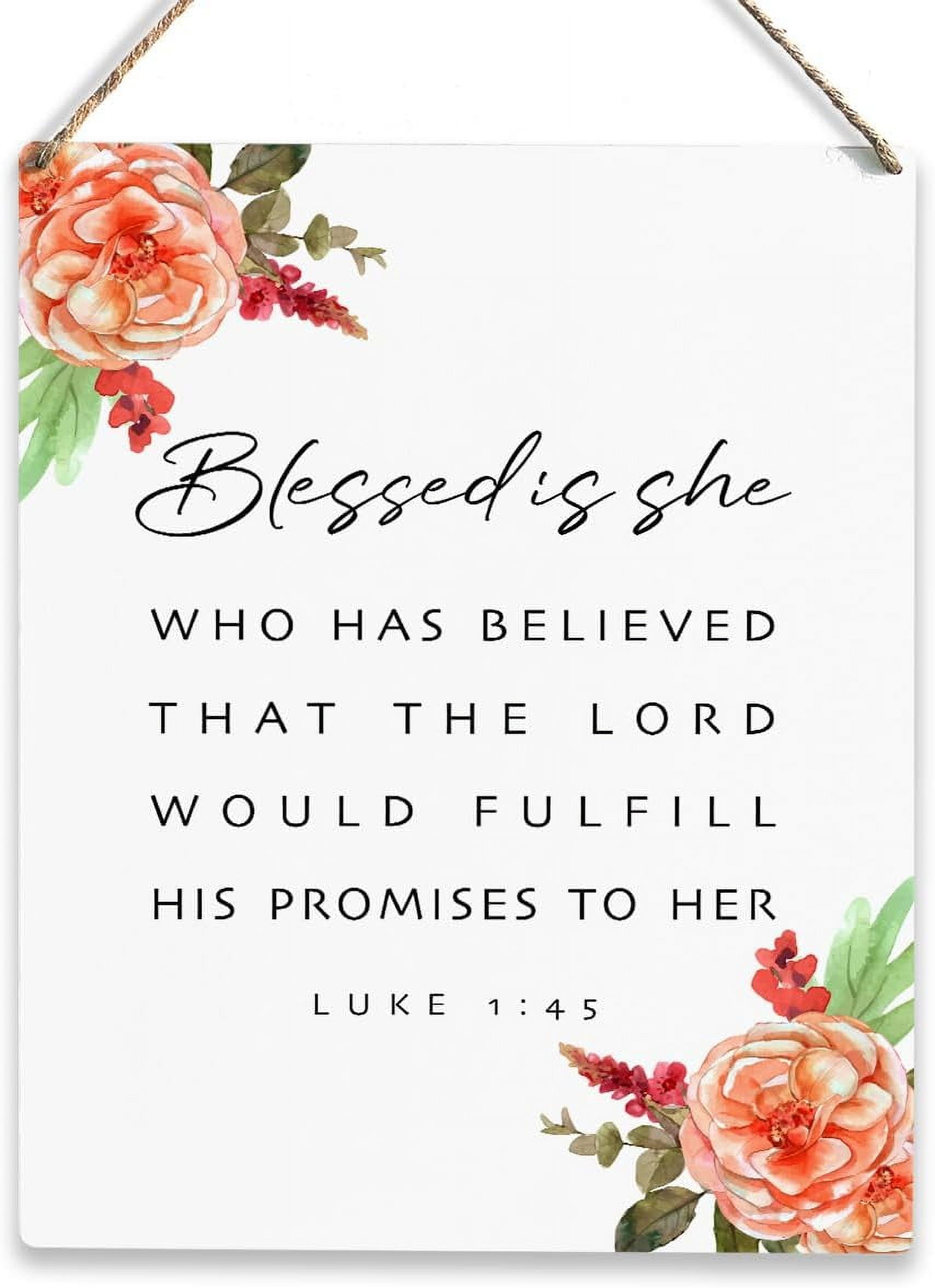 Wood Sign 8x10 Inch Christian Quotes Wall Art Motivational Rustic ...