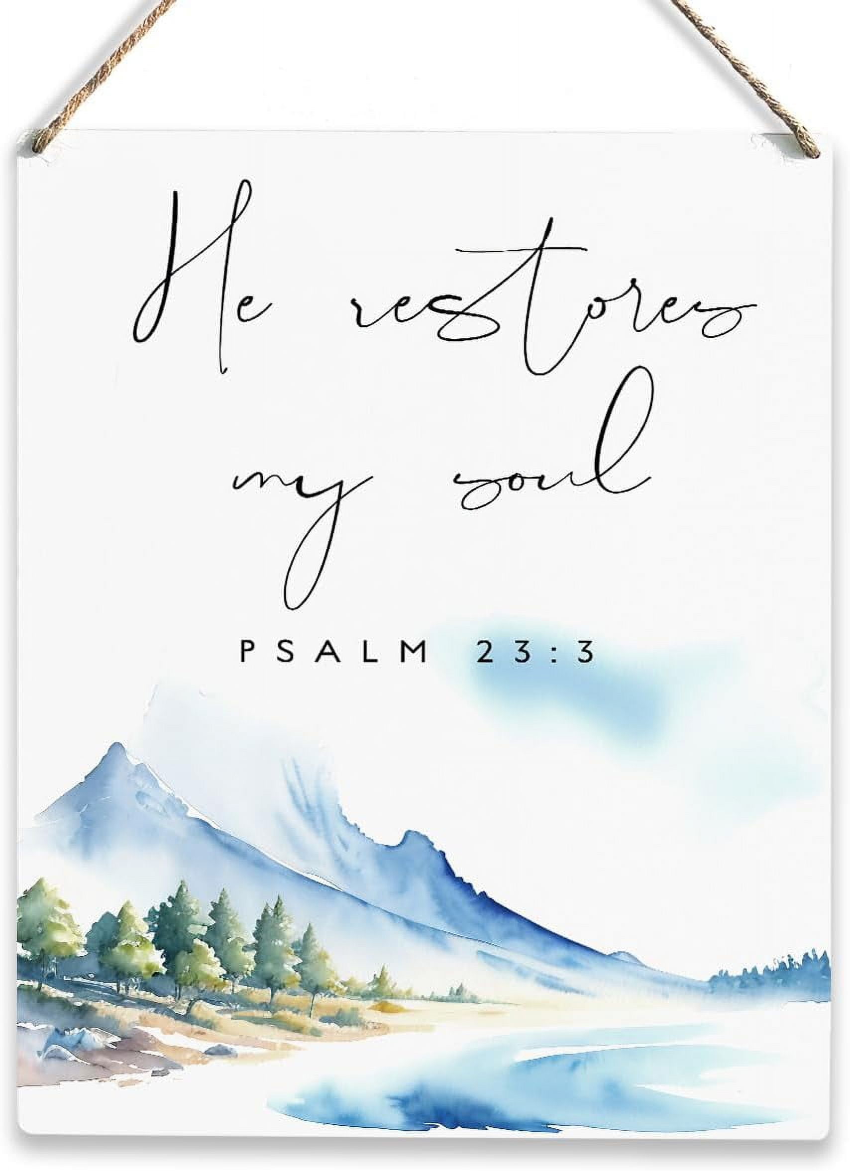 Wood Sign 8x10 Inch Christian Quotes Wall Decor Motivation Rustic ...