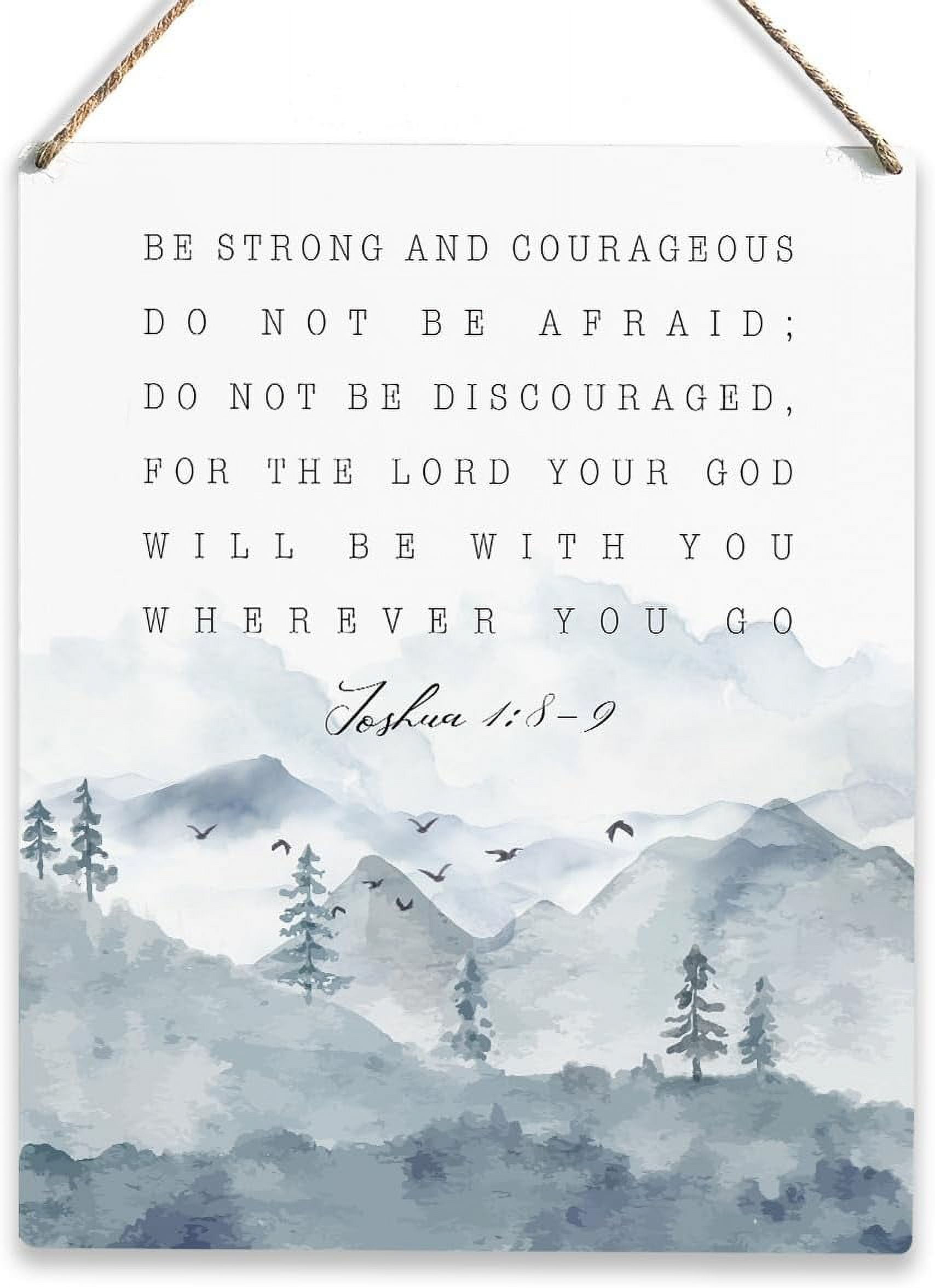 Wood Sign 8x10 Inch Christian Quotes Wall Decor Motivation Rustic ...