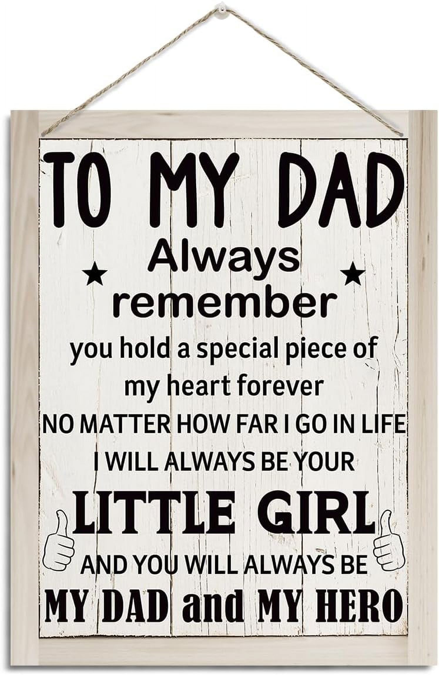 Wood Sign 8x10 Inch Dad Gifts From Daughter Hanging Wood Plaque Sign ...