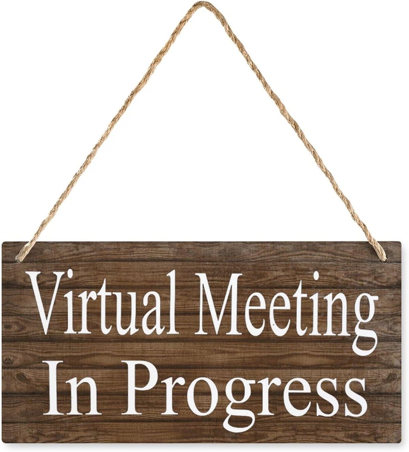 Wood Sign 5x10 Inch Wood Decor Sign Virtual Meeting In Progress Wood ...