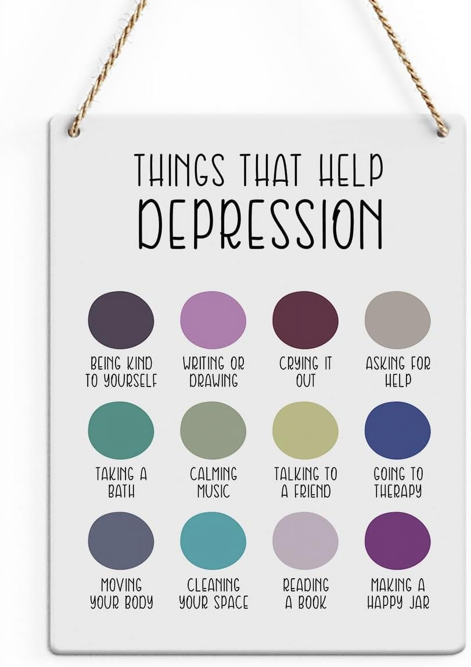 Wood Sign 8x10 Inch Depression Self Help Wall Decor Therapy Office ...