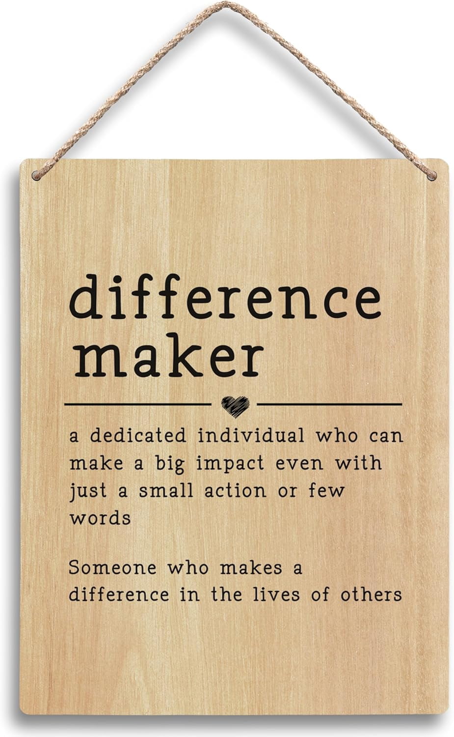 Wood Sign 8x10 Inch Difference Maker Definition Wooden Signs ...