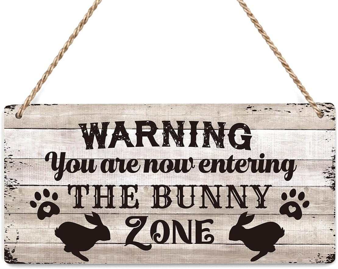 Wood Sign 5x10 Inch Easter Decorations Door Sign For Home Warning You ...