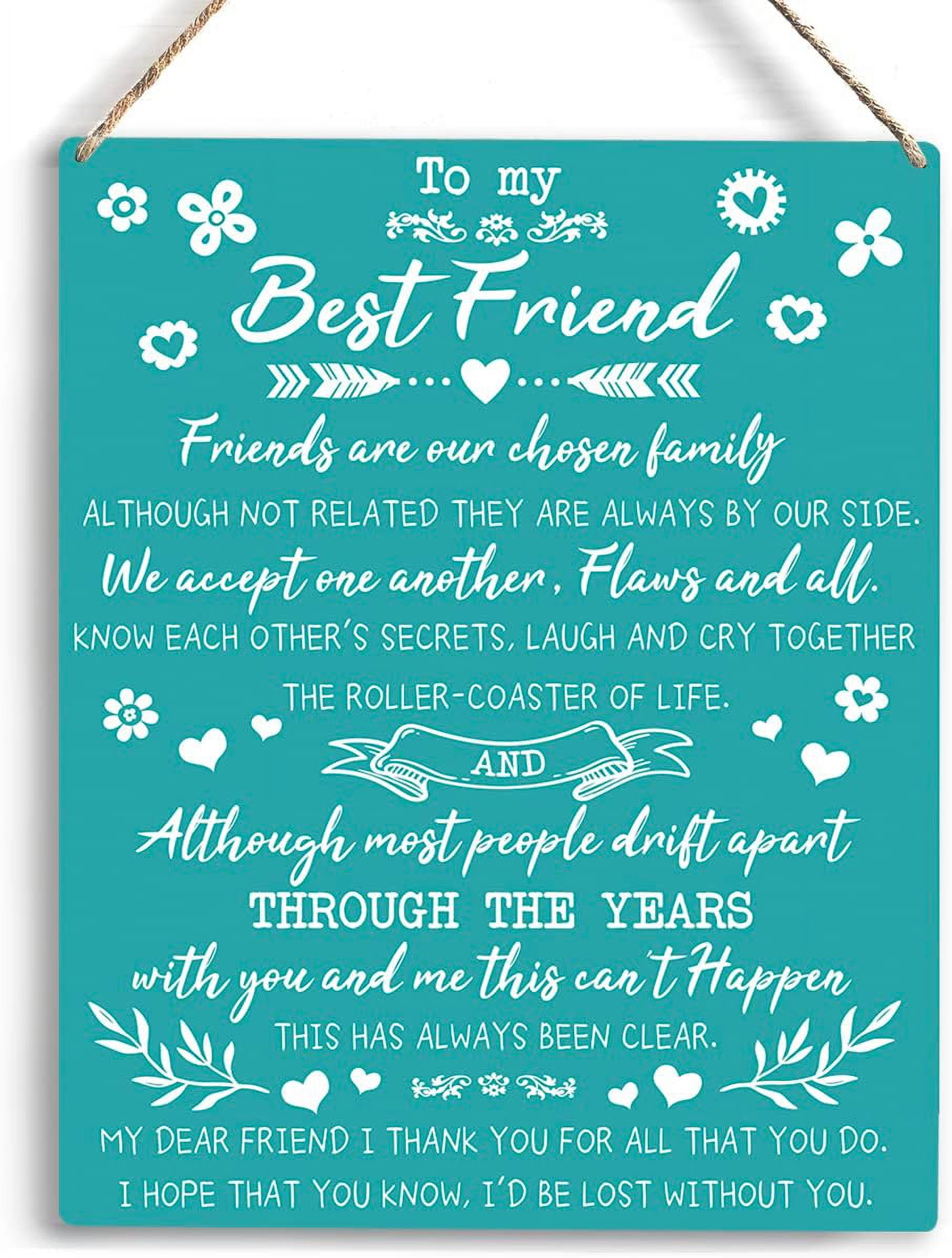 Wood Sign 8x10 Inch Friendship Friends To My Best Friend Wooden Hanging ...