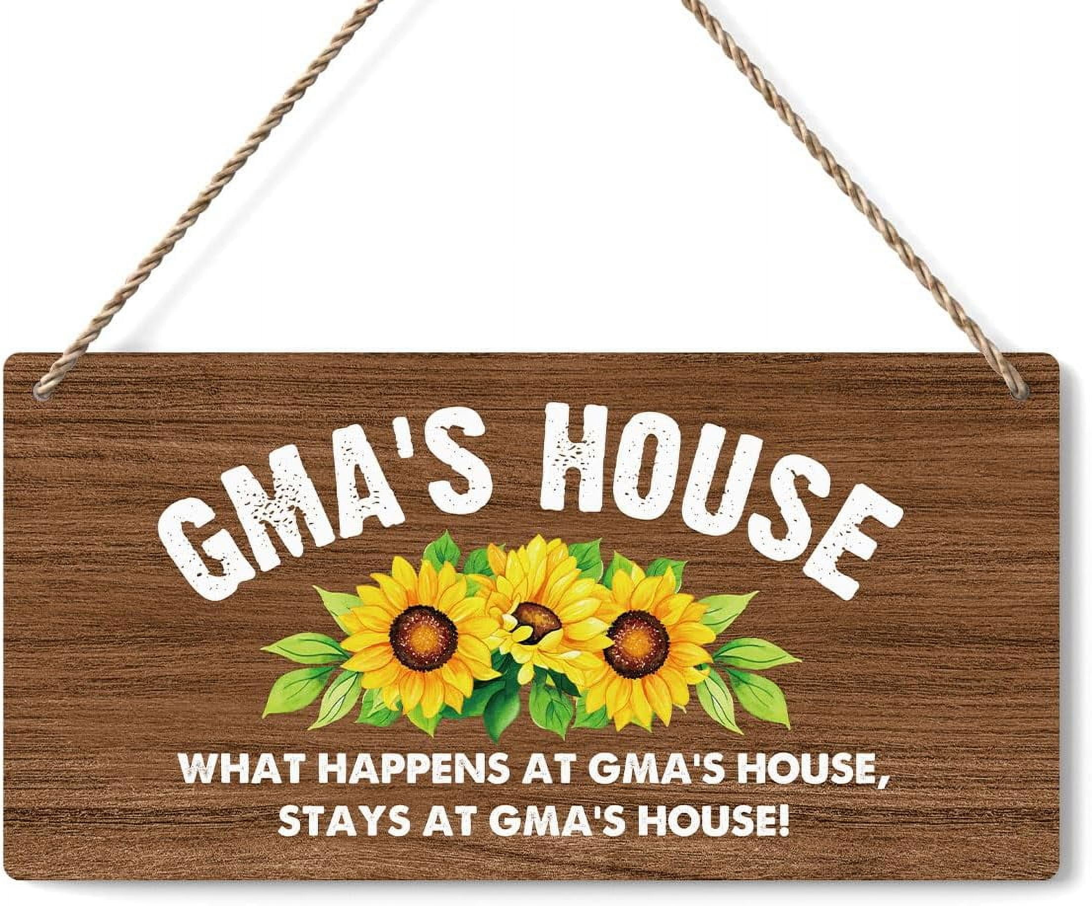 Wood Sign 5x10 Inch Gma Gifts Rustic House Wooden Sign Decor Outdoor ...