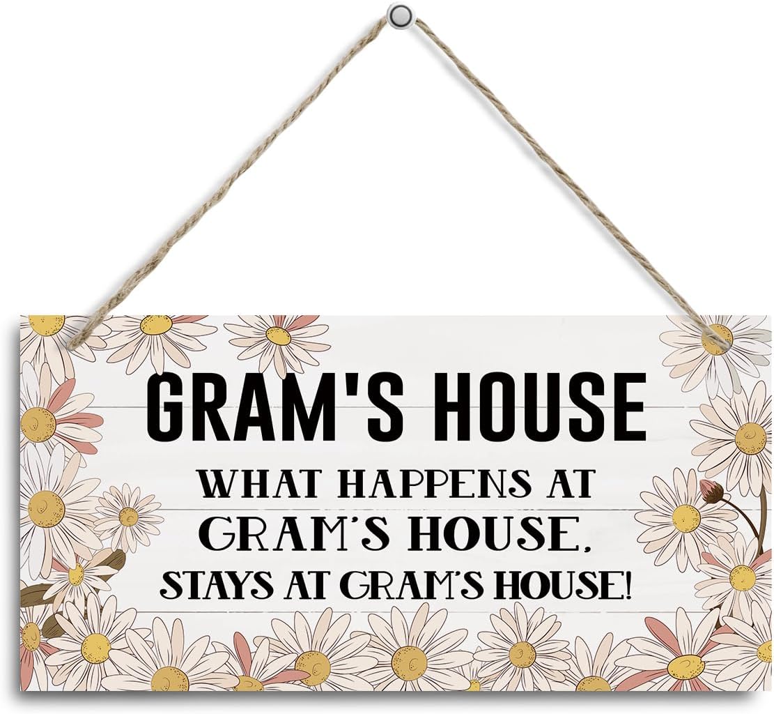 Wood Sign 5x10 Inch Gram'S House Sign Gram Home Decor Gift Decorative ...