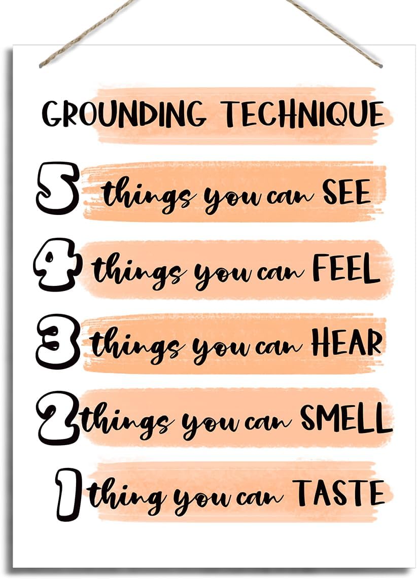 Wood Sign 8x10 Inch Grounding Technique Sign Decor Hanging Wood Plaque ...