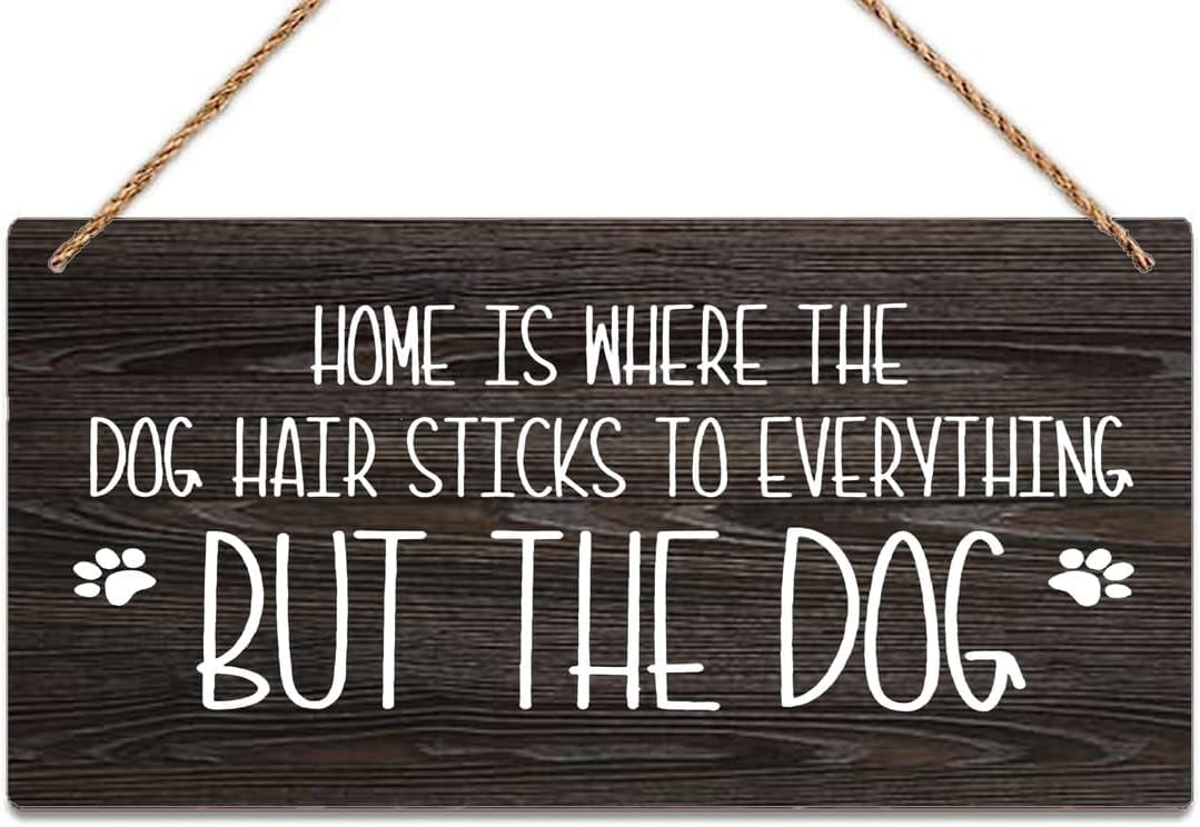 Wood Sign 5x10 Inch Hanging Wood Sign Dog Sign Home Is Where The Dog ...