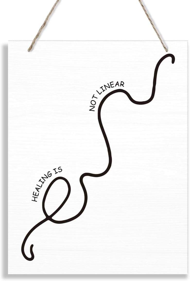 Wood Sign 8x10 Inch Healing Is Not Linear Sign Vintage Therapy Decor ...