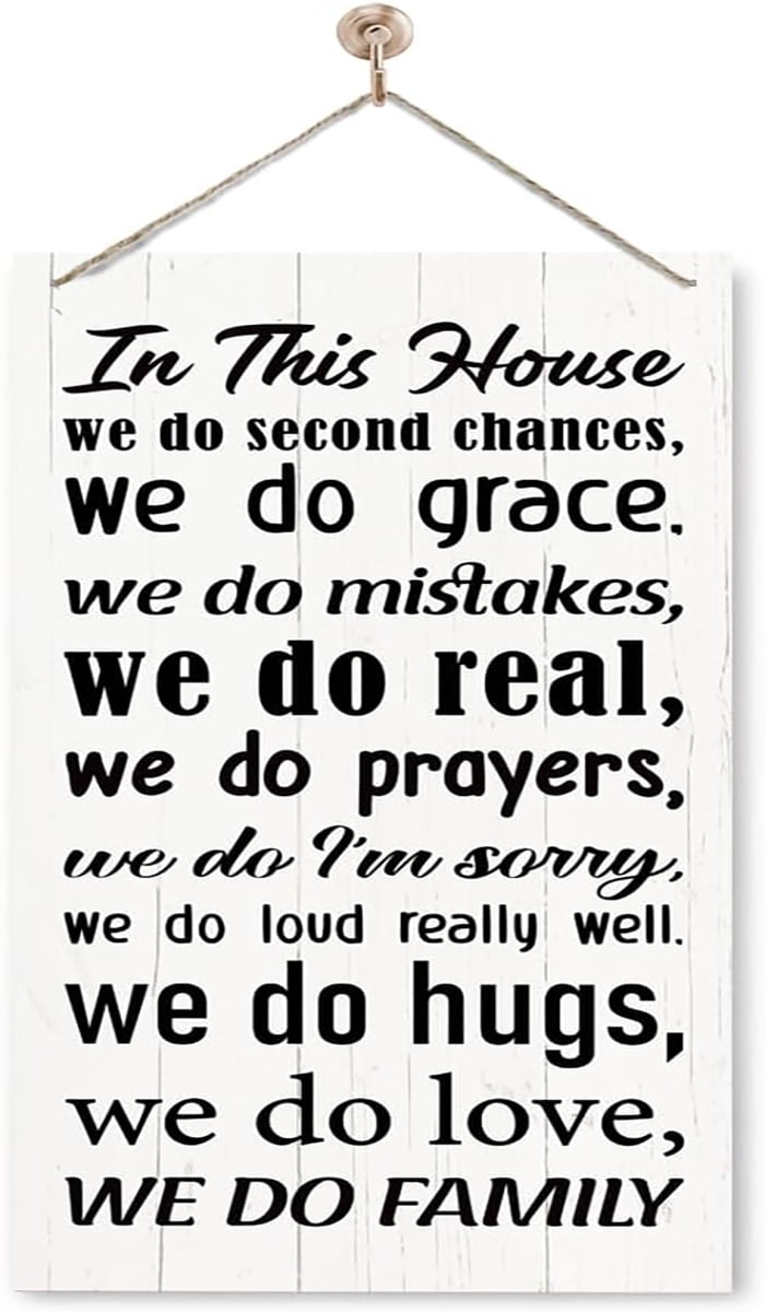 Wood Sign 8x10 Inch In This House We Do Family Sign House Rules Decor ...
