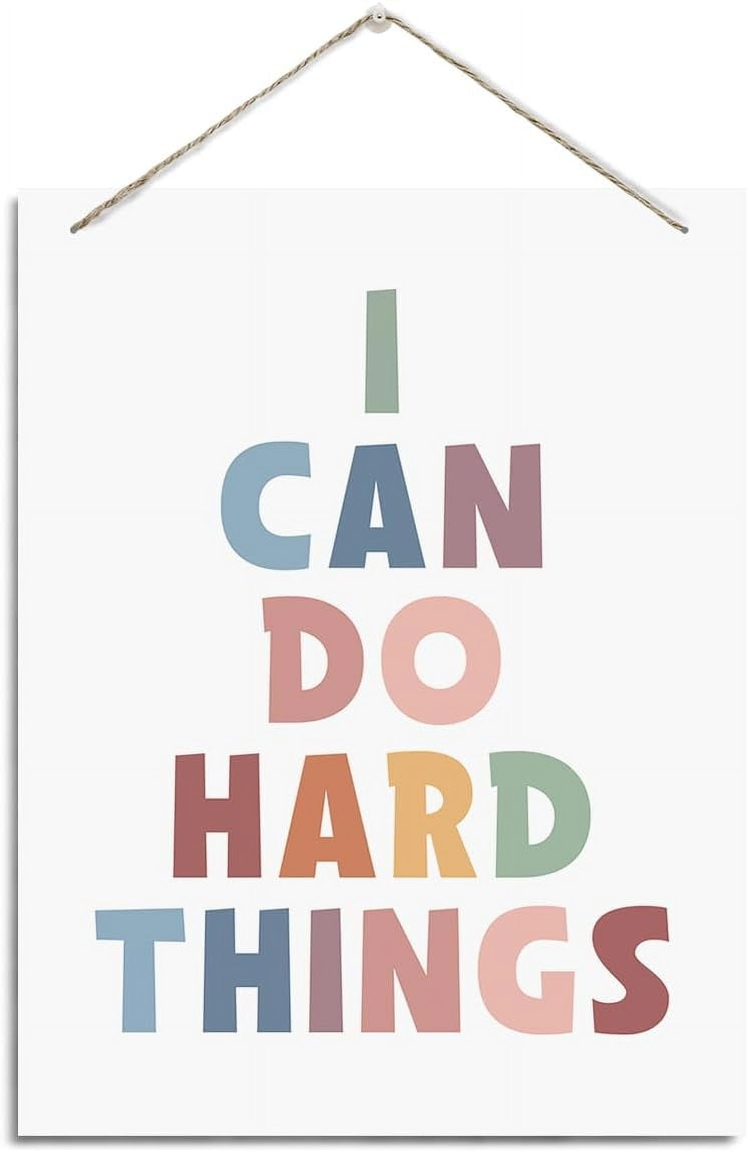 Wood Sign 8x10 Inch I Can Do Hard Things Sign Inspirational Rustic ...