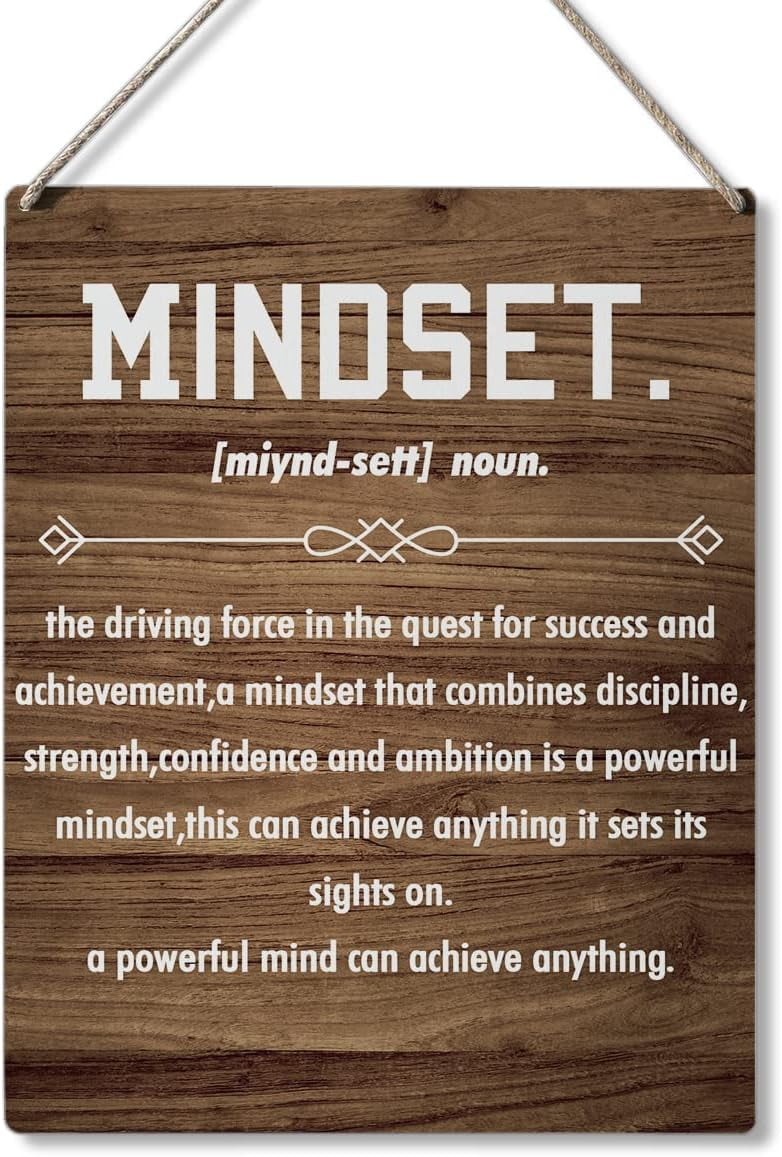 Wood Sign 8x10 Inch Inspirational Gift Signs Mindset The Driving Force ...